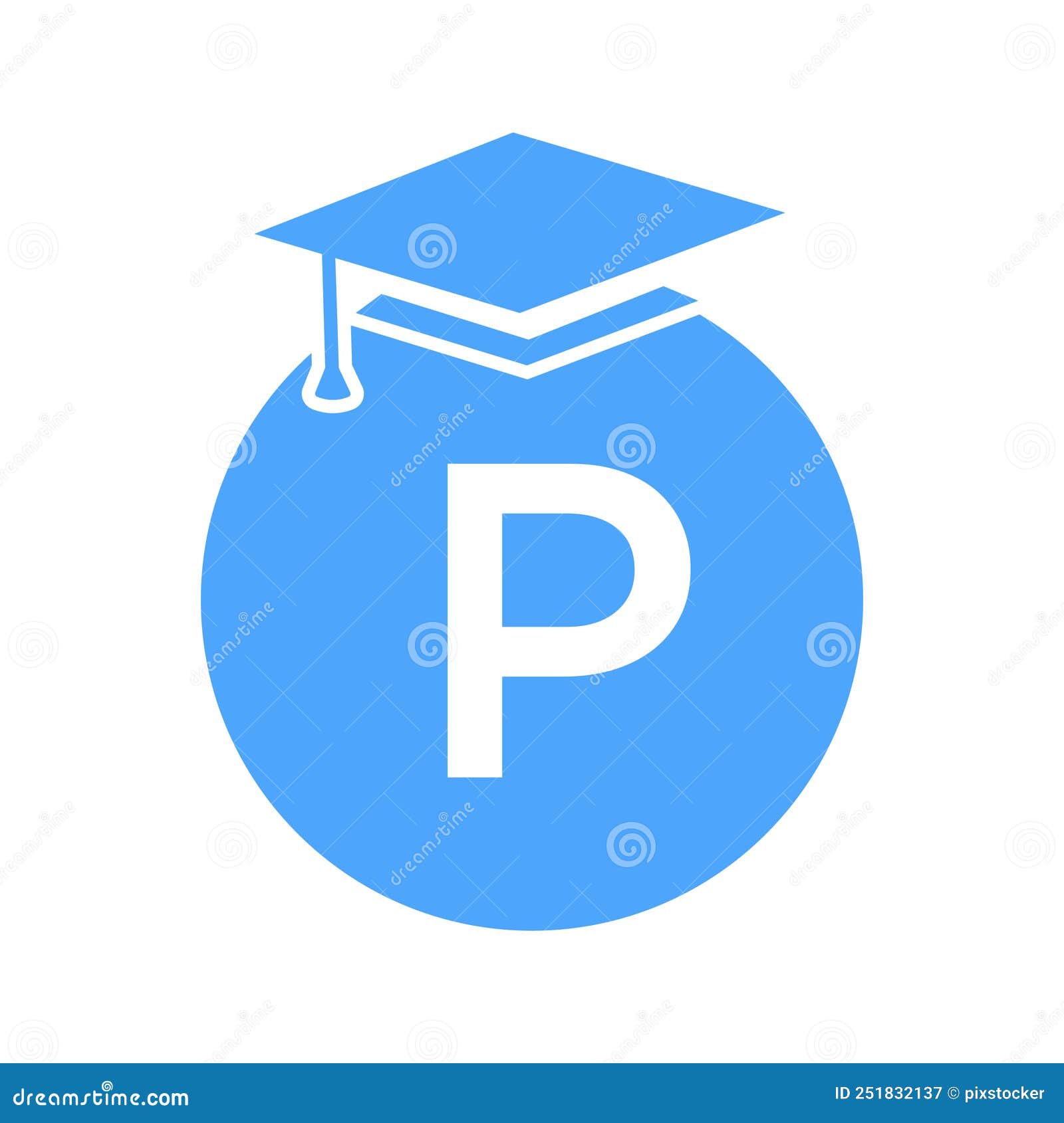 Letter P Education Logo Template. Education Logotype Concept with ...