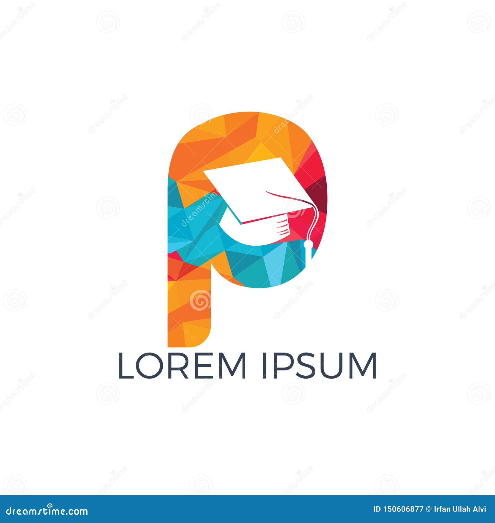 Letter P Education Logo Vector Illustration Template. Stock Vector ...