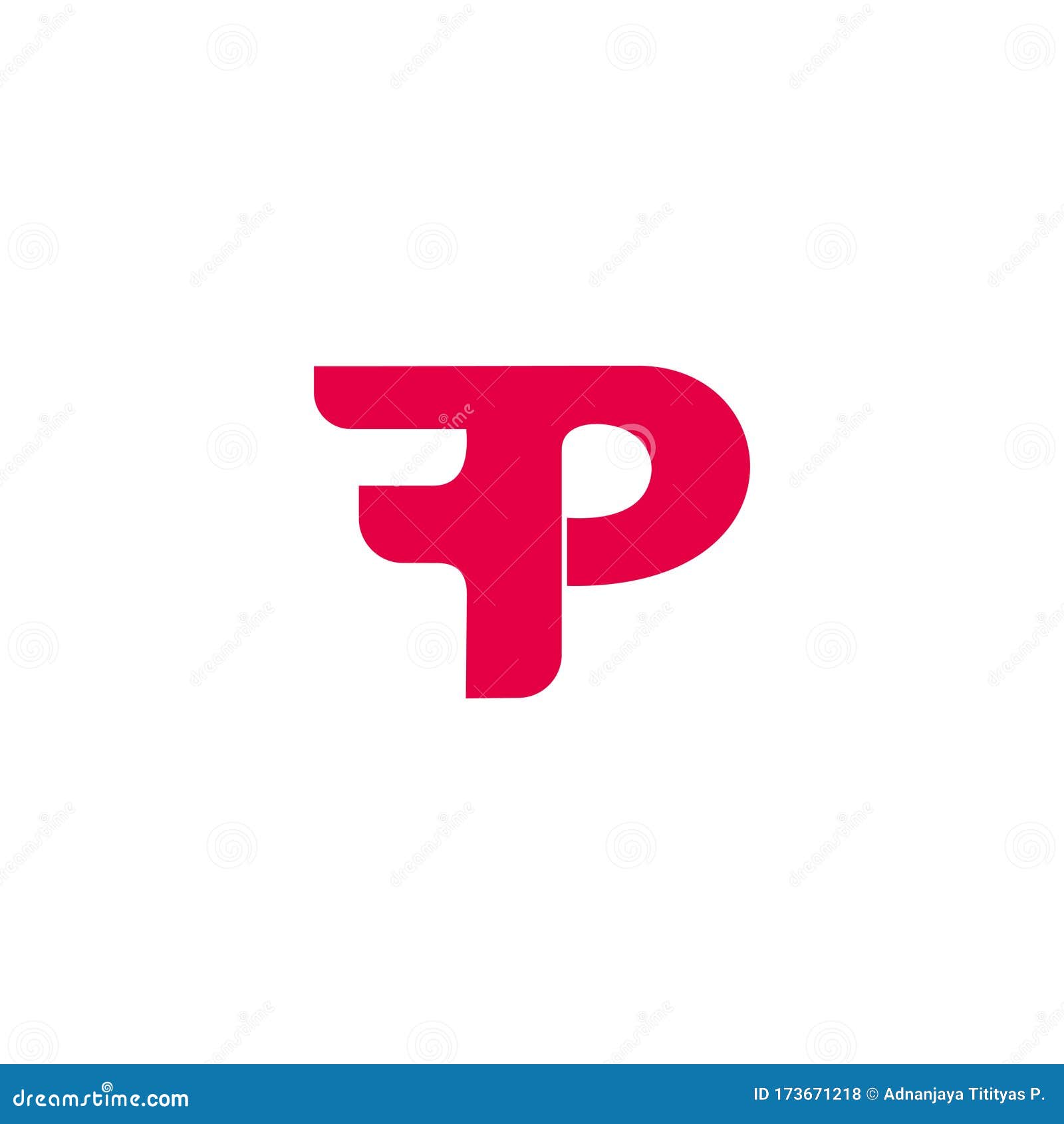 Letter P F Symbol Motion Curves Simple Design Logo Vector Stock Vector ...