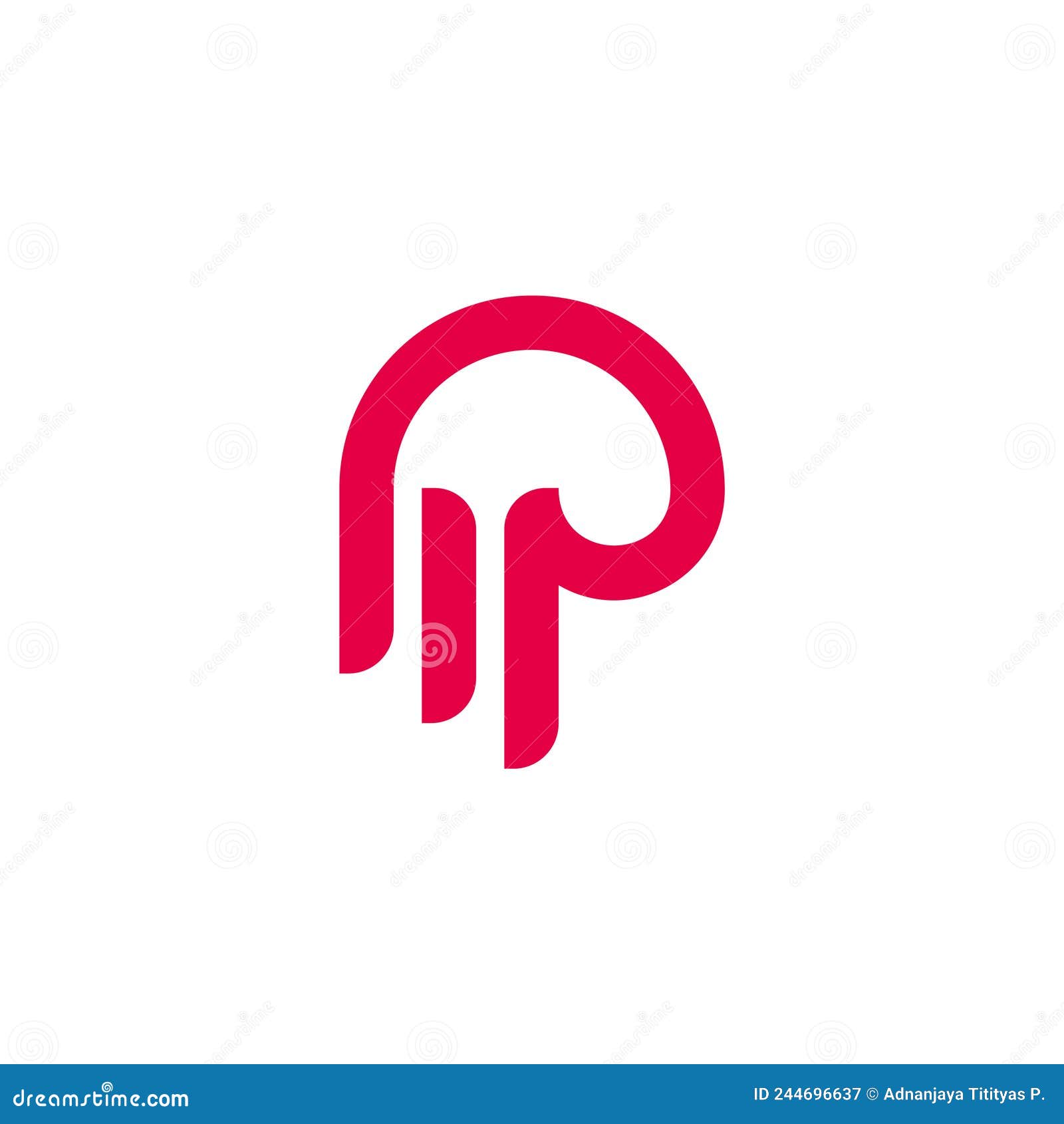 Letter P Fly Fast Cute Logo Vector Stock Vector - Illustration of ...