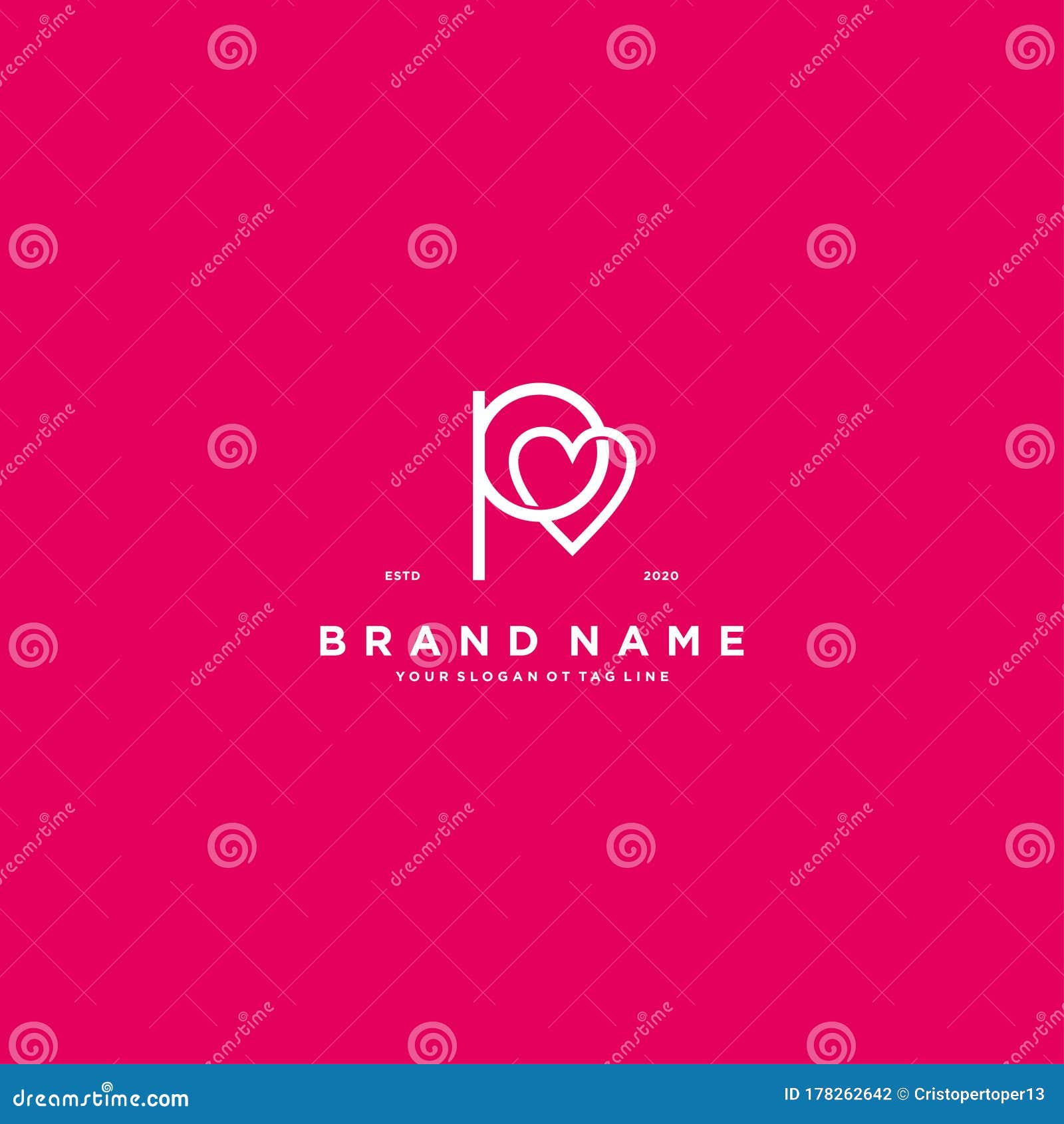 Letter P Heart Logo Icon Design Vector Stock Vector - Illustration of ...