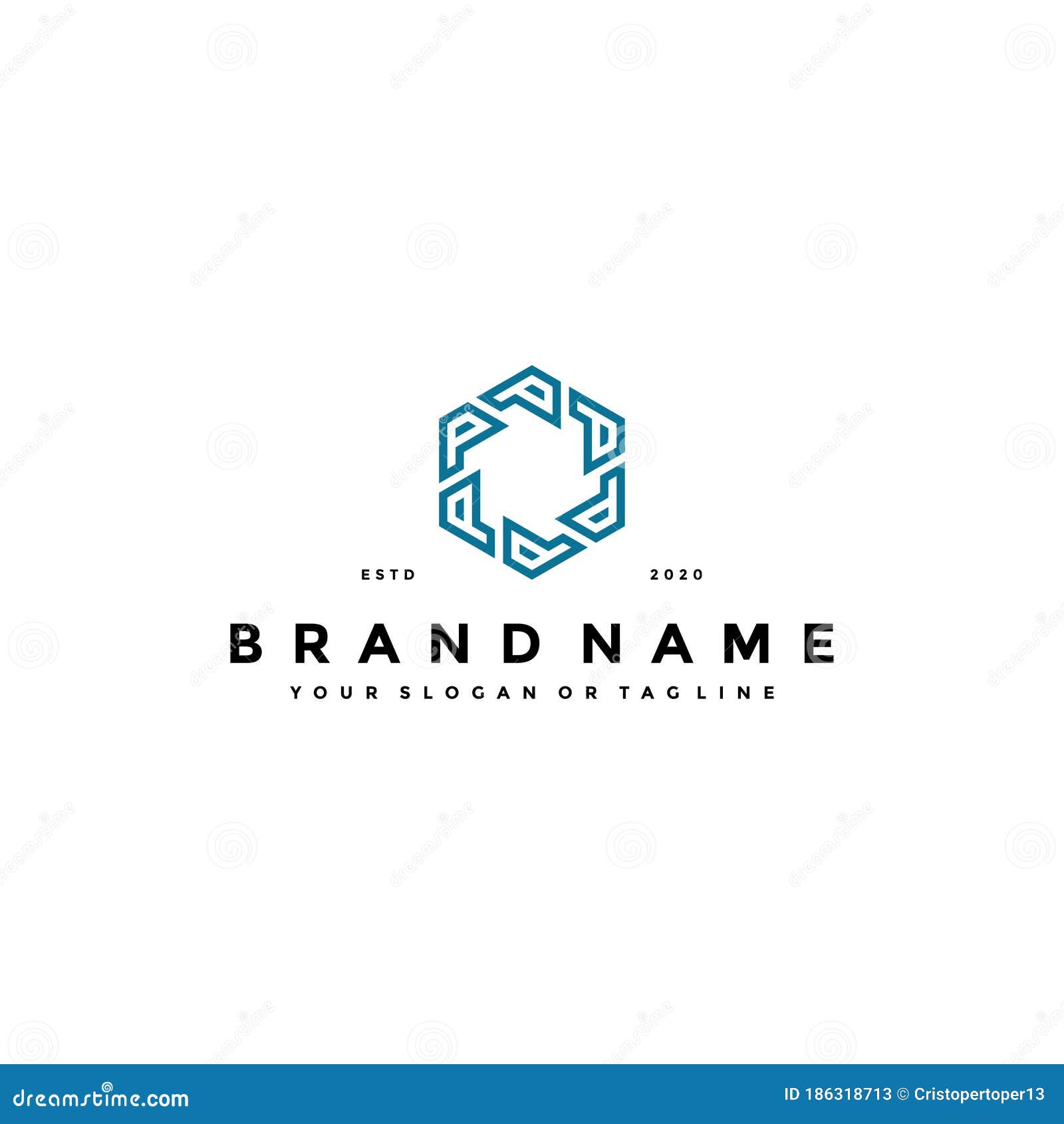 Letter P Hexagon Logo Design Vector Stock Vector - Illustration of ...