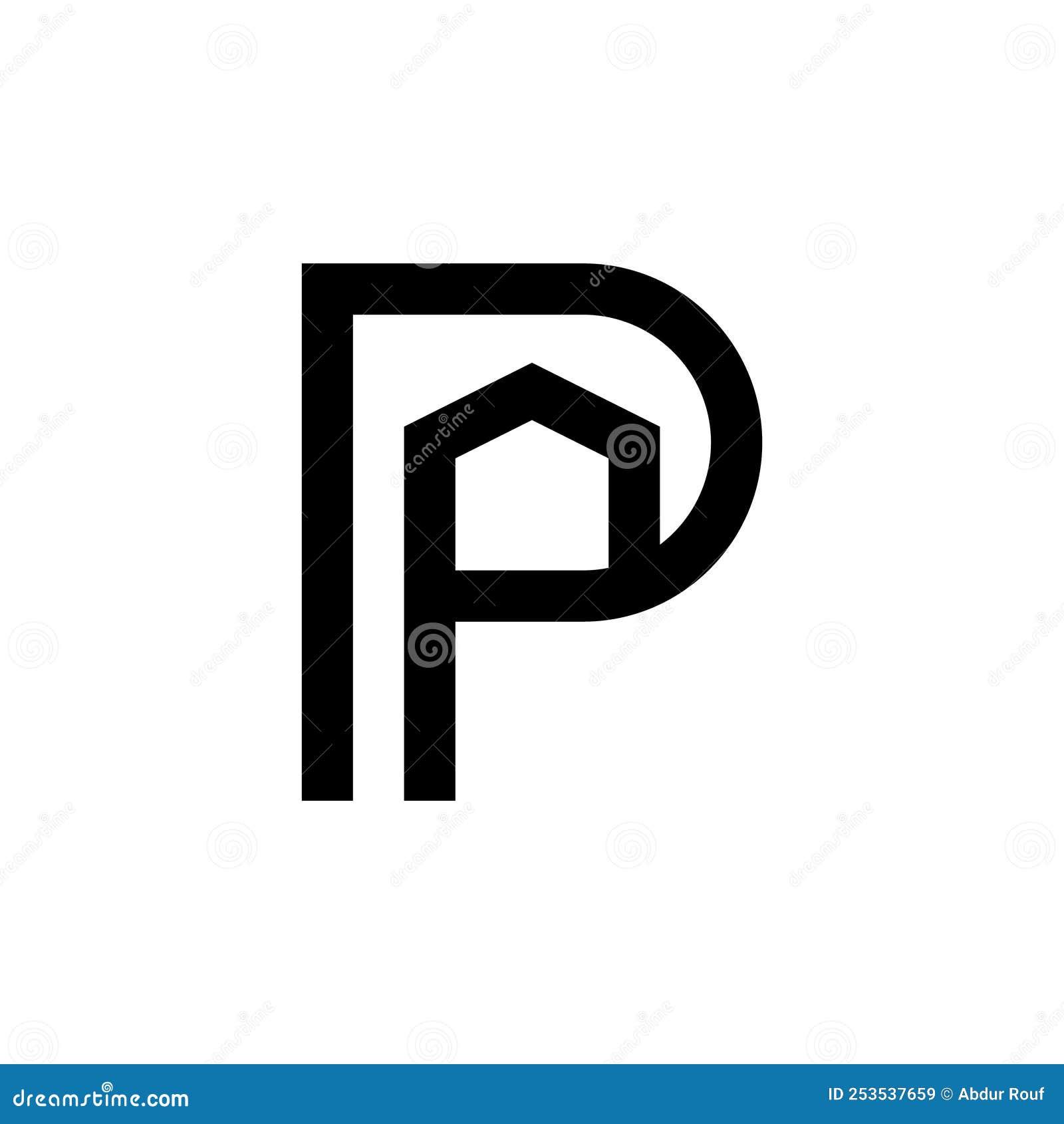 Letter P Home Building Logo Design Stock Vector - Illustration of ...