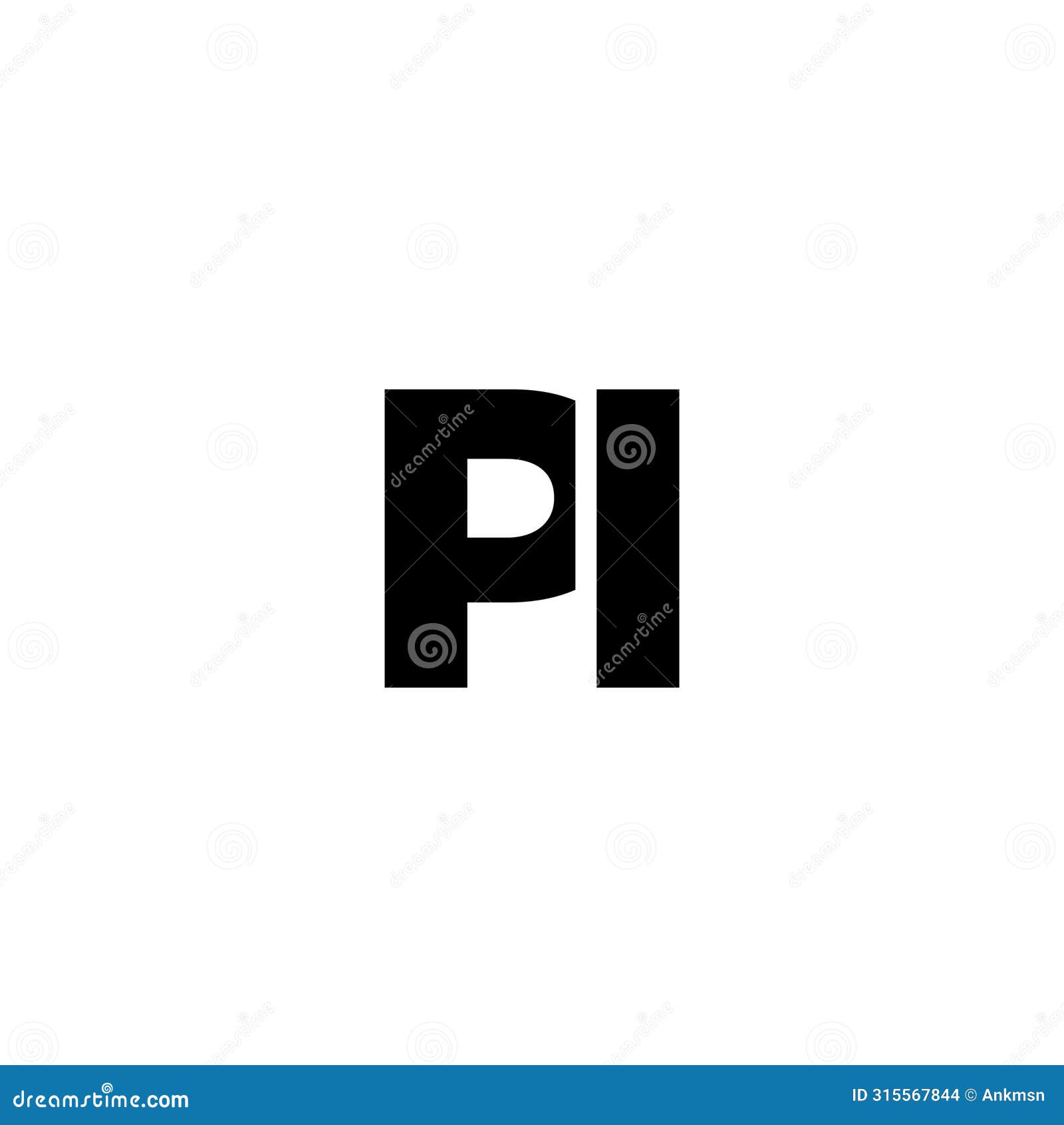 Letter P and I, PI Logo Design Template. Minimal Monogram Initial Based ...