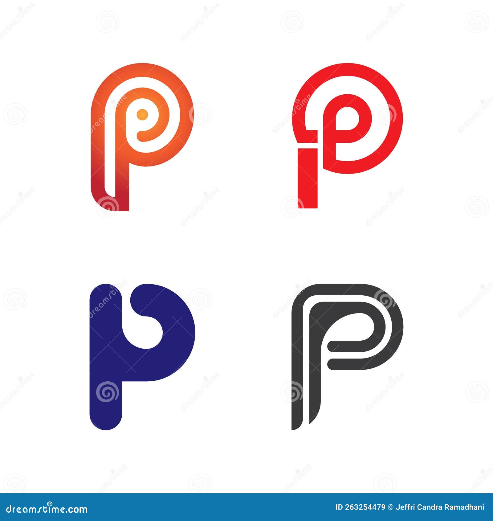 Letter P Icon Logo Design Illustration Stock Vector - Illustration of ...