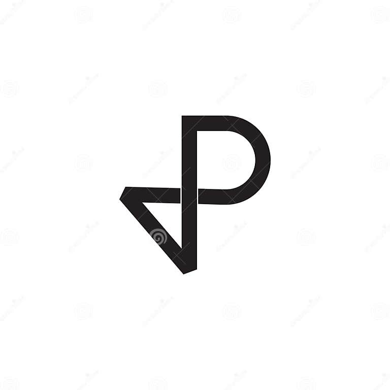Letter P Infinity Simple Line Logo Vector Stock Vector - Illustration ...