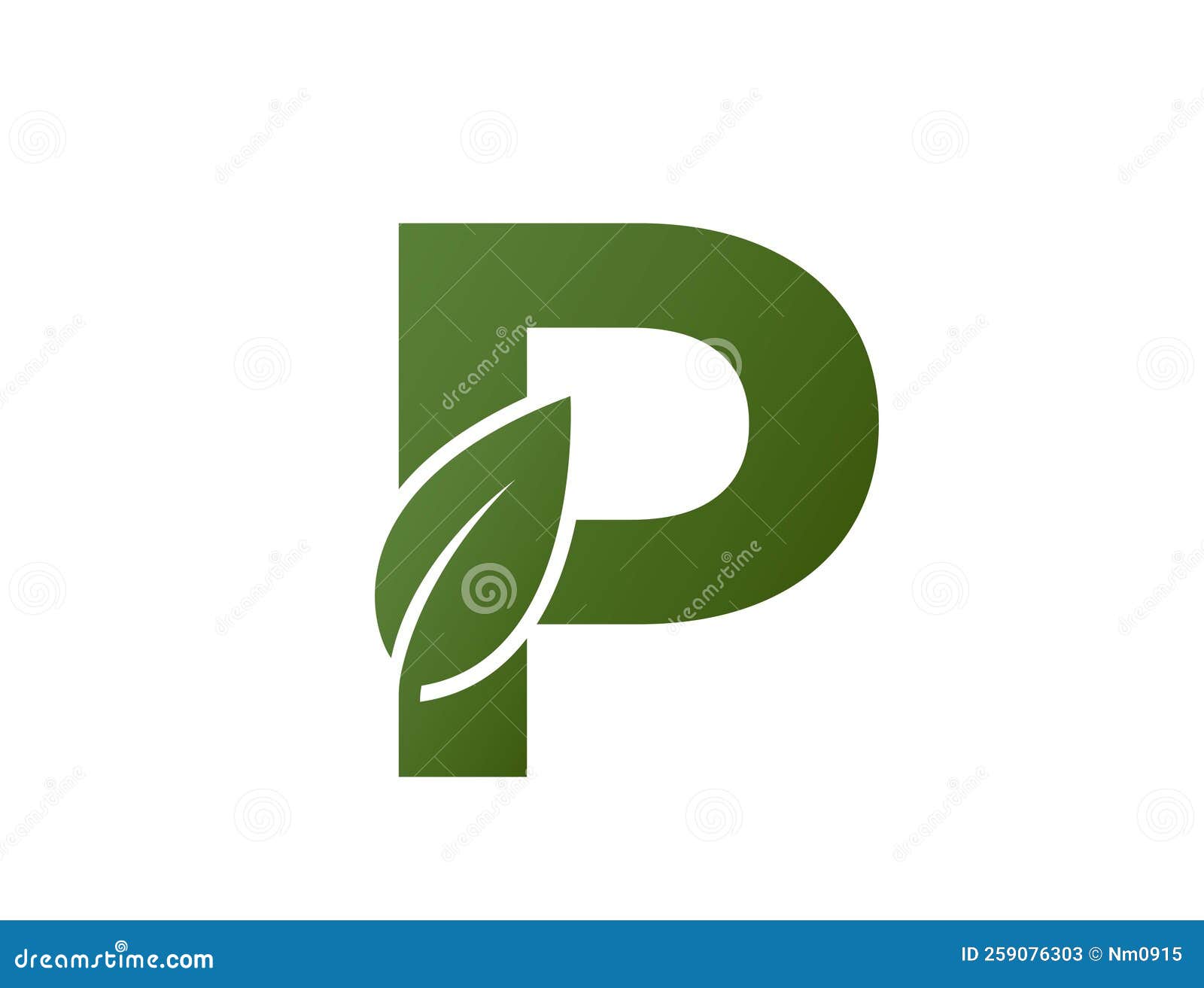Letter P with Leaf Logo. Creative Eco Logo Design Stock Vector ...
