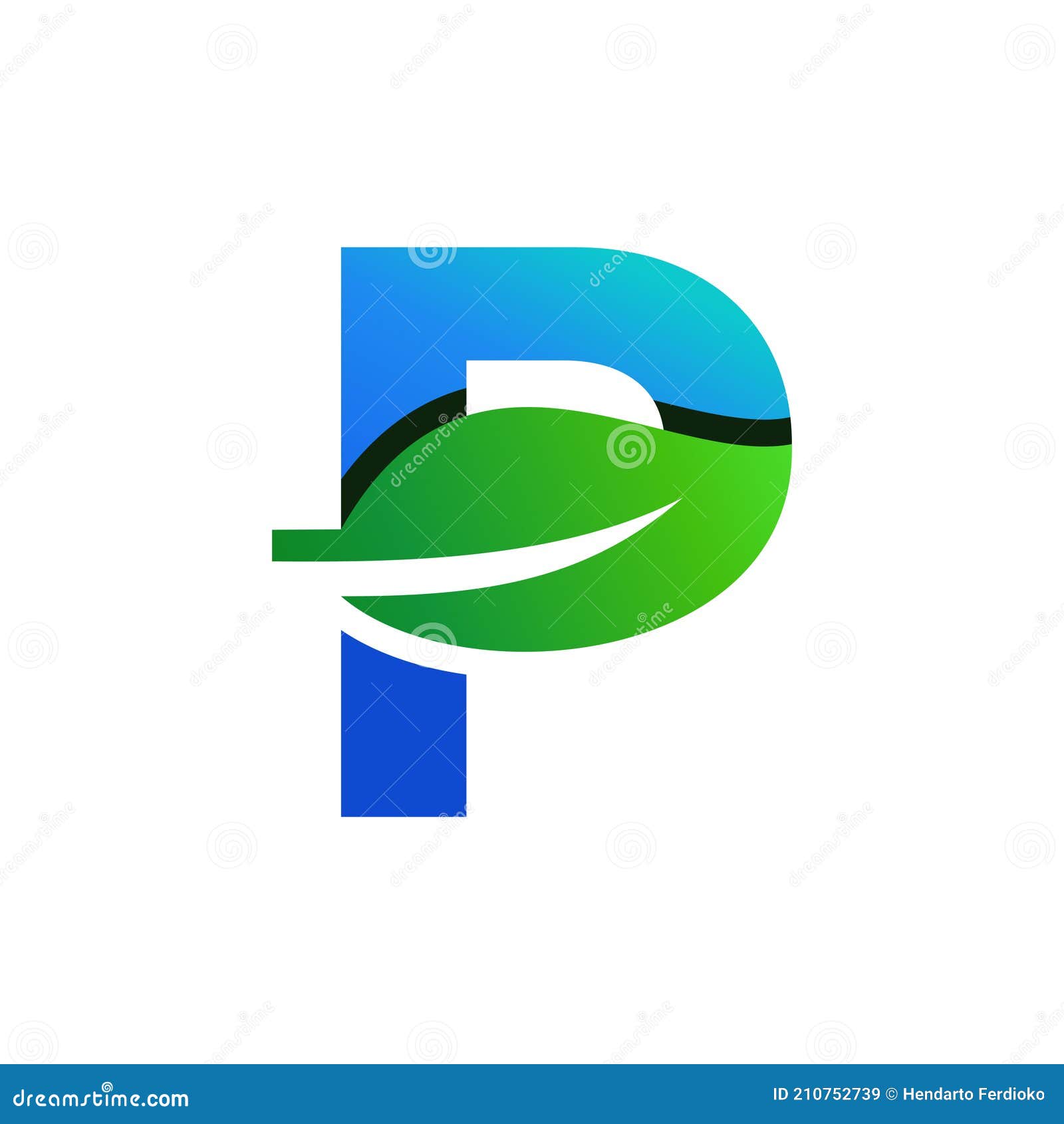 Letter P Leaf Nature Icon Vector Logo Stock Vector - Illustration of ...