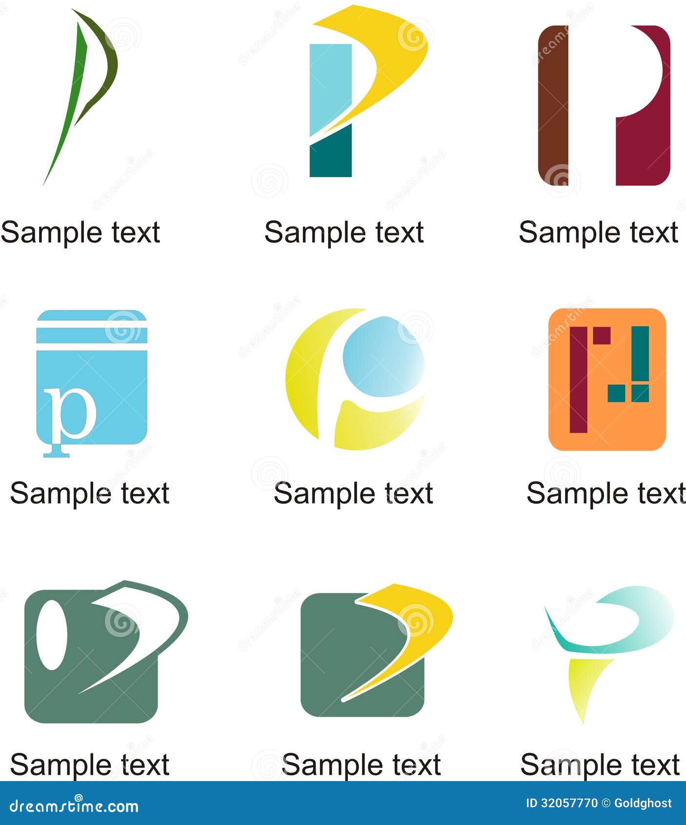 Letter P Logo stock vector. Illustration of graphic, culture - 32057770