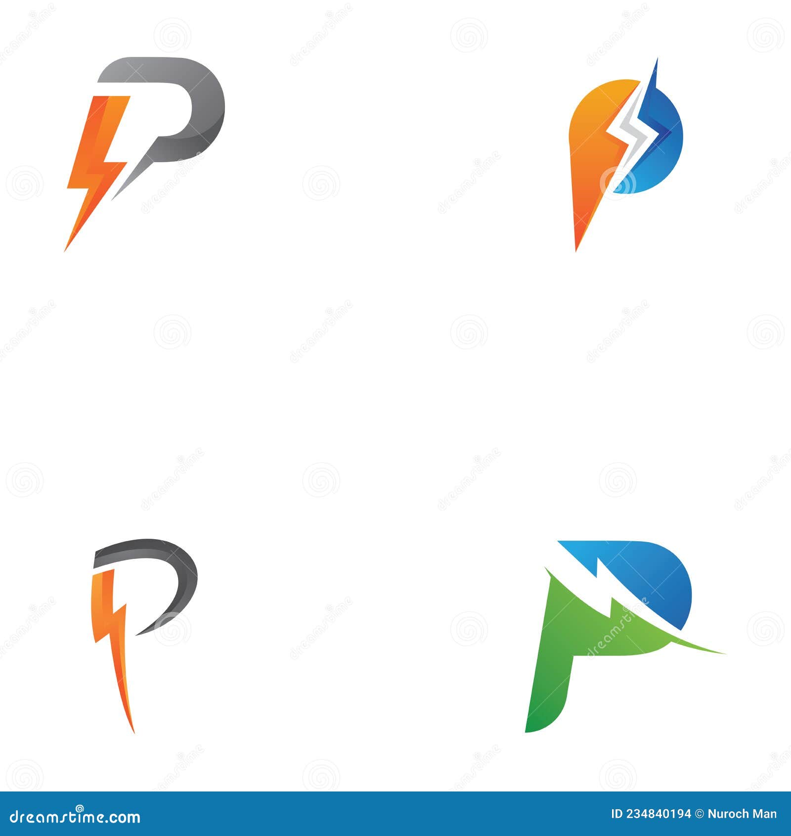 Letter P Logo Power. stock vector. Illustration of power - 234840194