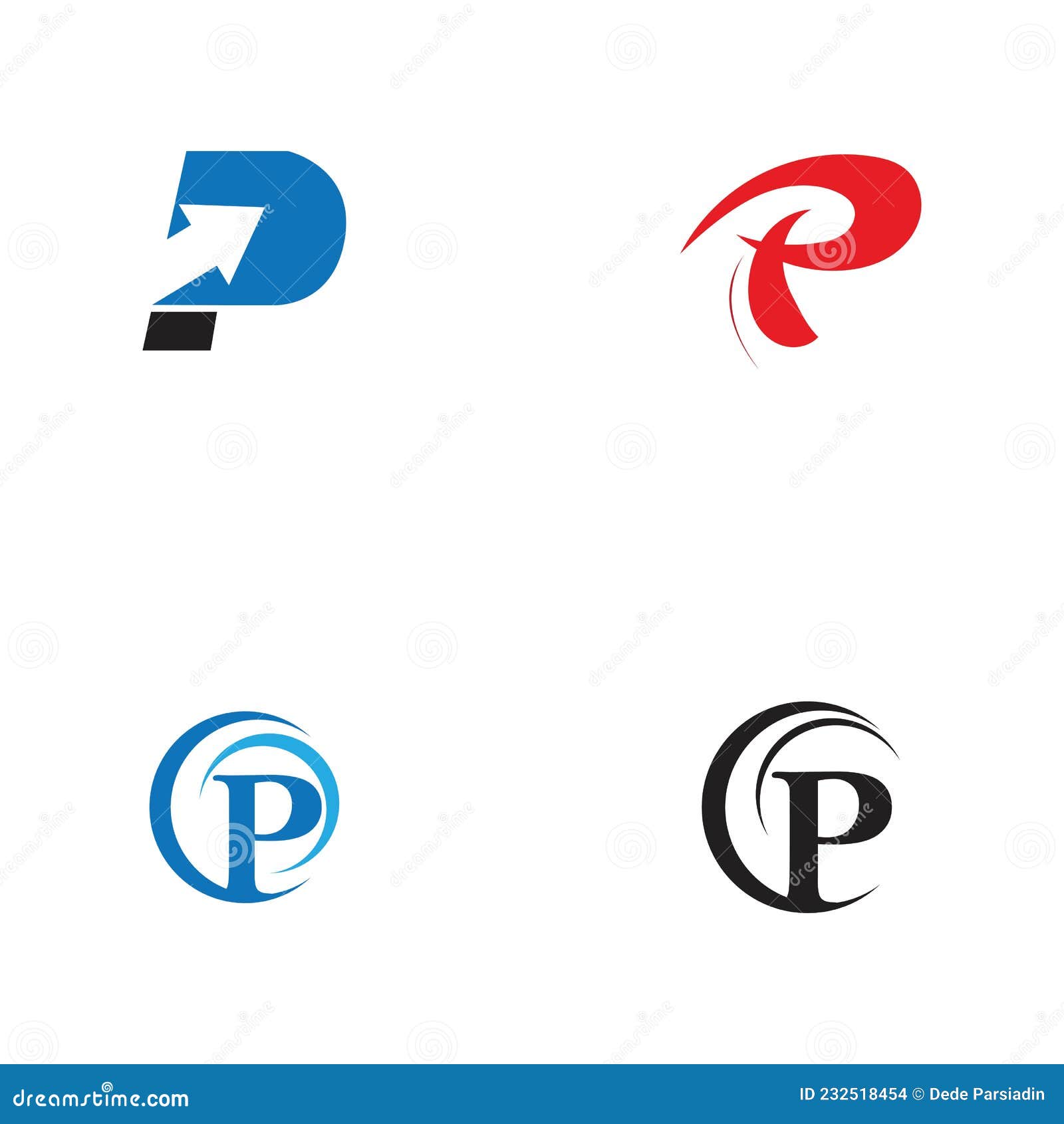 Letter P Logo Template Vector Icon Design Stock Vector - Illustration ...