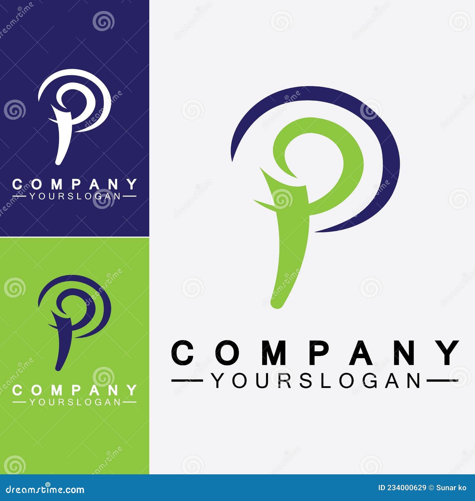 Letter P Logo Vector Illustration Design Stock Vector - Illustration of ...