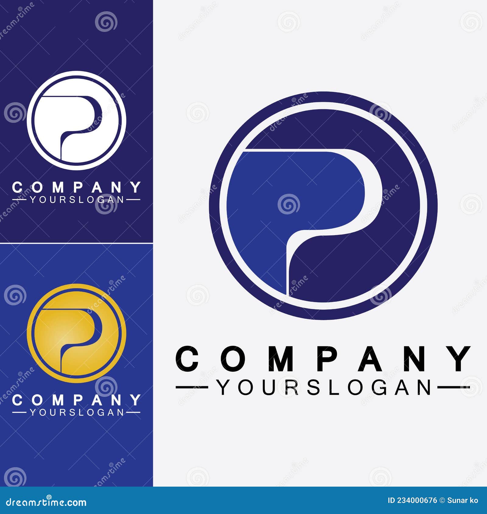 Letter P Logo Vector Illustration Design Stock Vector - Illustration of ...