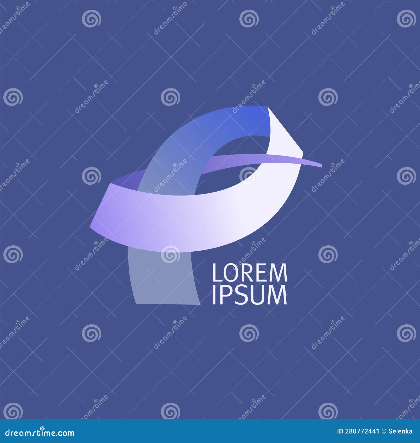 Letter P Logotype Template, P Shaped Ribbon Stock Vector - Illustration ...