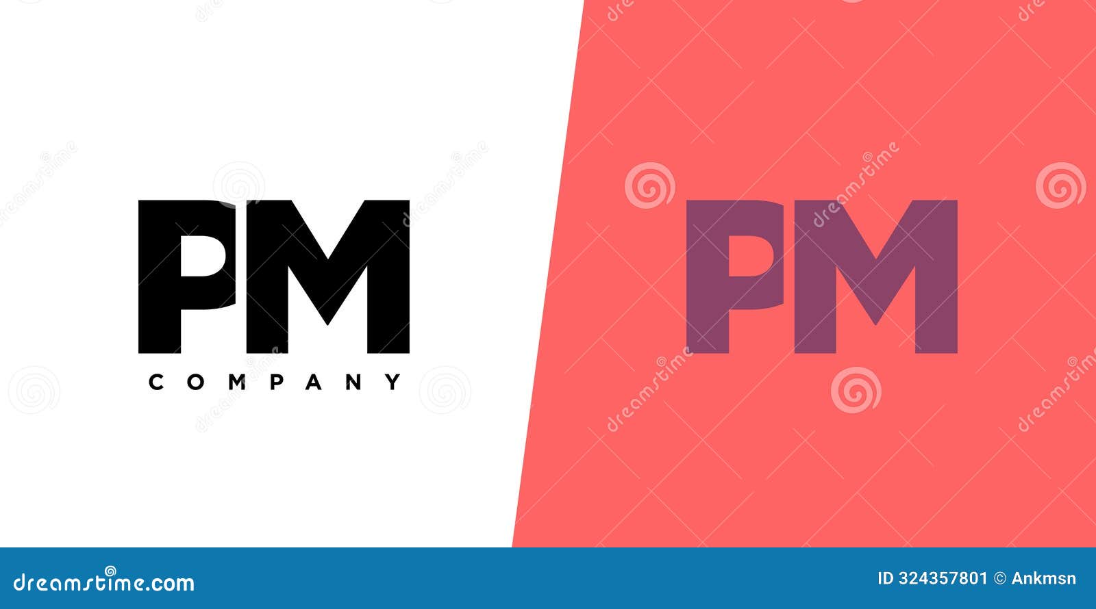 Letter P and M, PM Logo Design Template. Minimal Monogram Initial Based ...