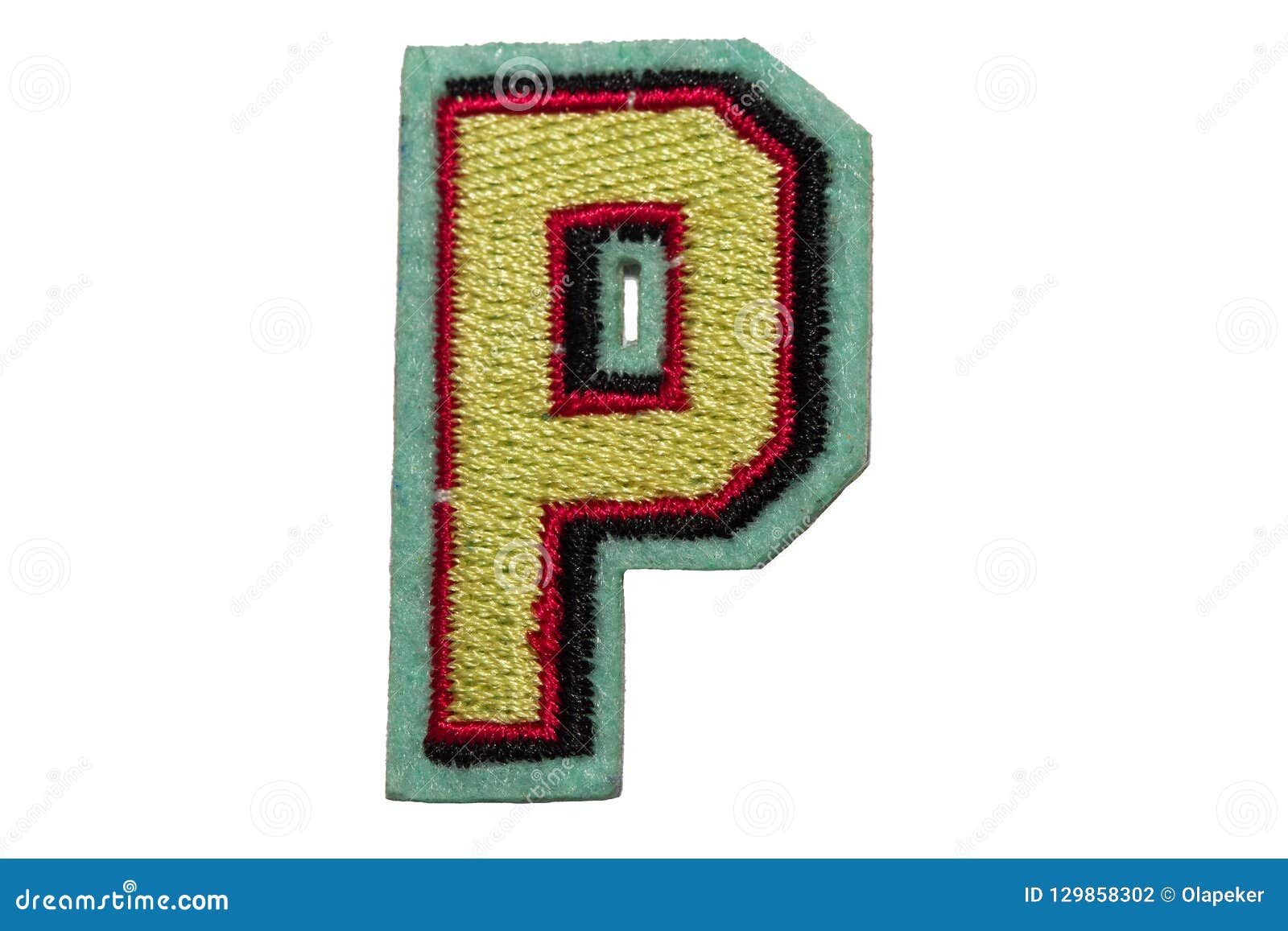 Letter P made from felt stock photo. Image of abstract - 129858302