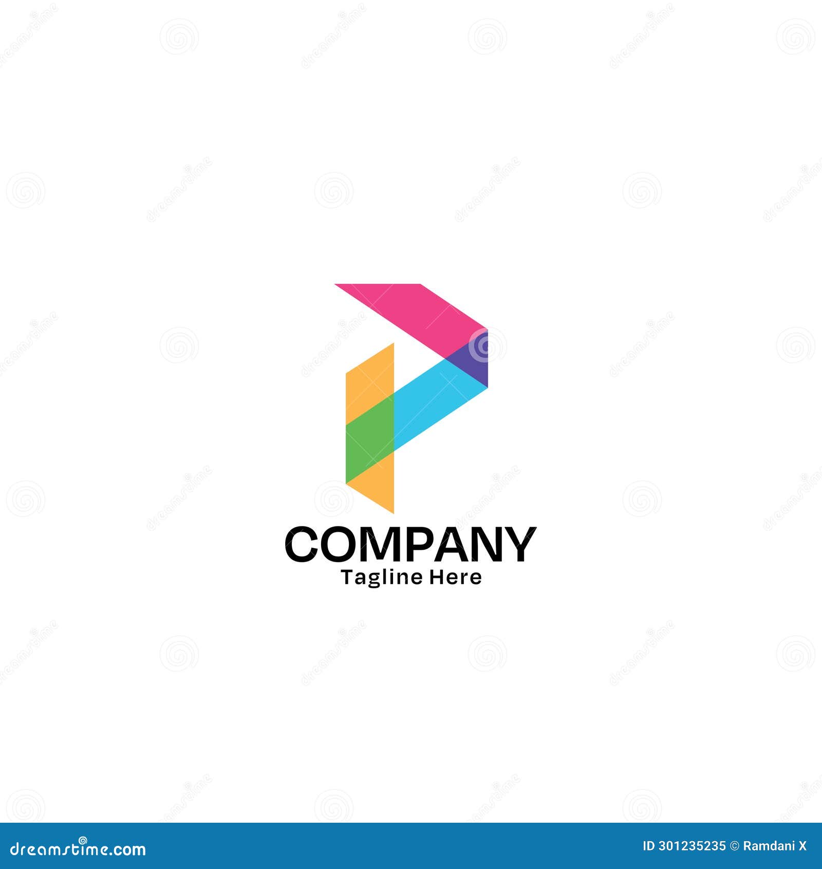 Letter P Minimalist Logo Design Template Stock Illustration ...