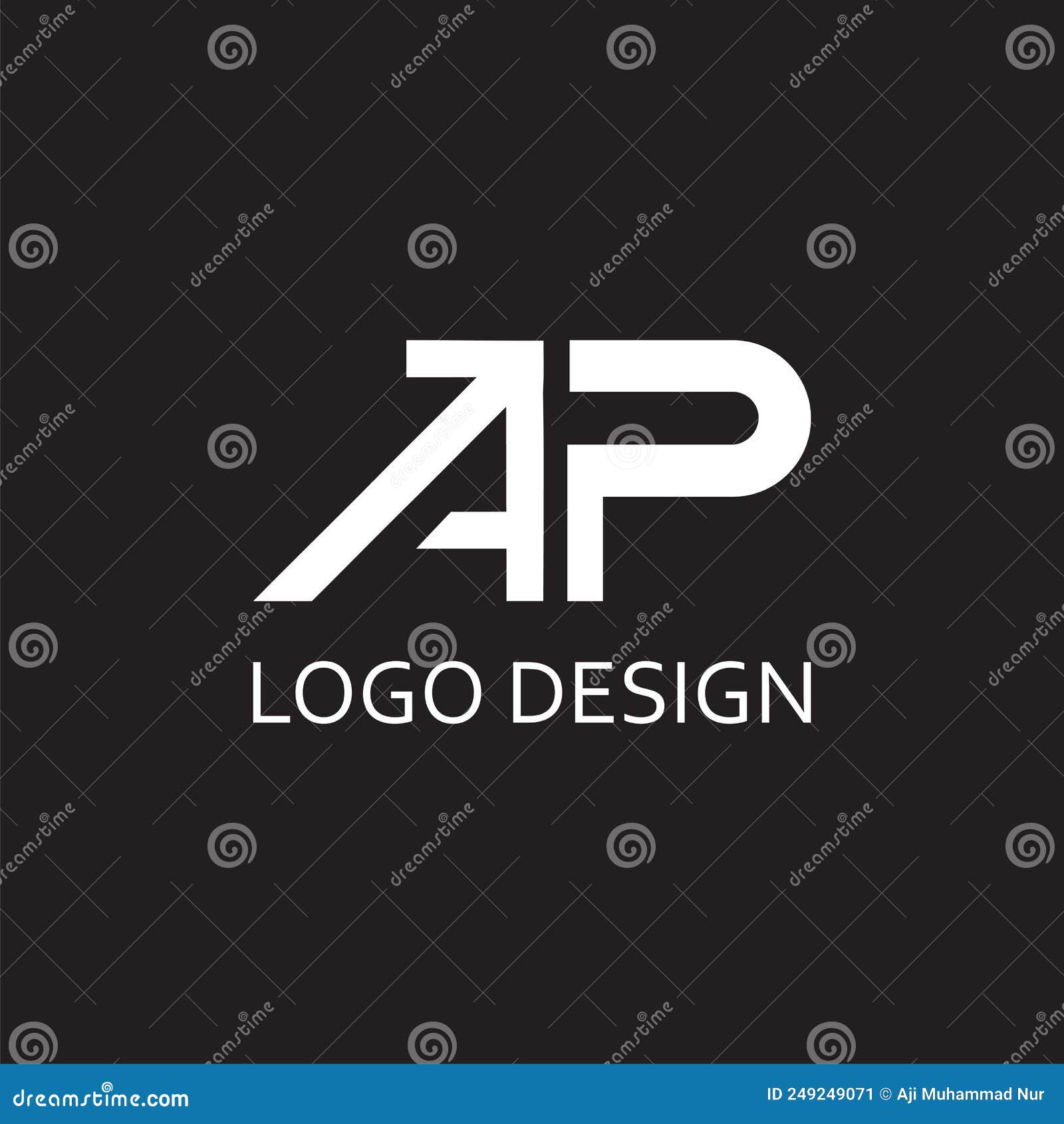 Letter a P Monogram for Logo Design Template Stock Illustration ...