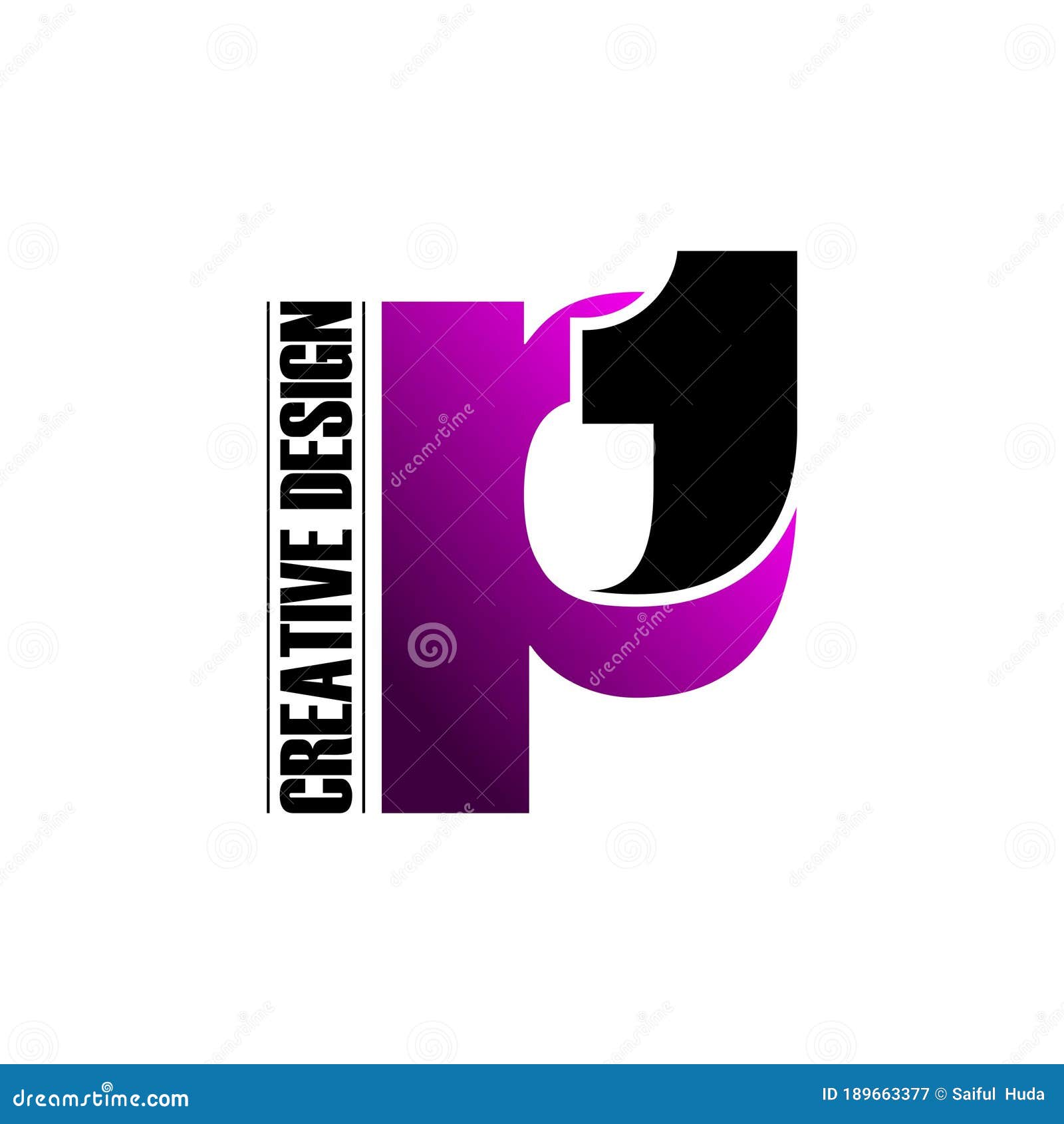 Letter P1 Monogram Logo Icon Design Vector. Stock Vector - Illustration ...