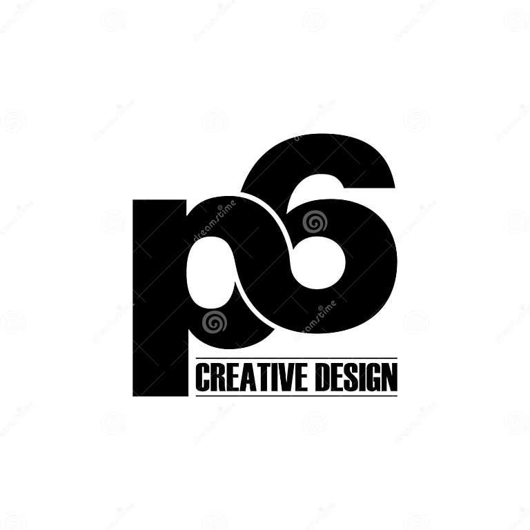 Letter P6 Monogram Logo Icon Design Vector. Stock Vector - Illustration ...