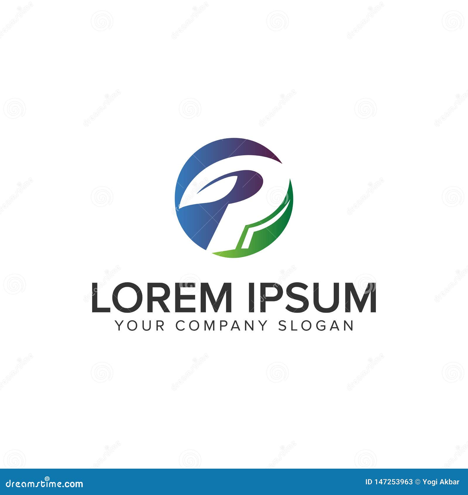 Letter P Nature Green Logo Design Concept Template. Fully Editable ...