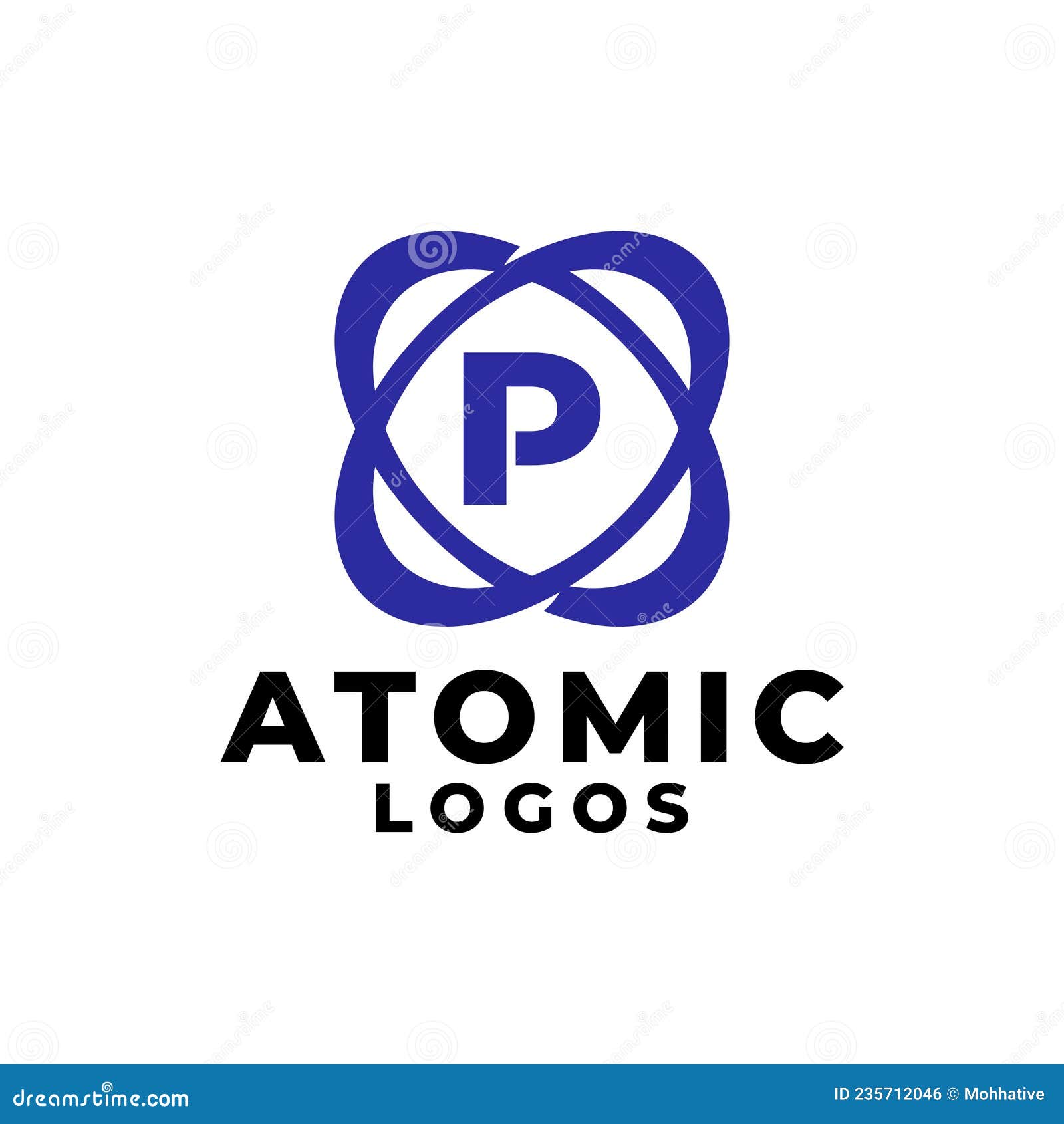 Letter P with an Orbit or Atom Shape, Good for Any Business Related To ...