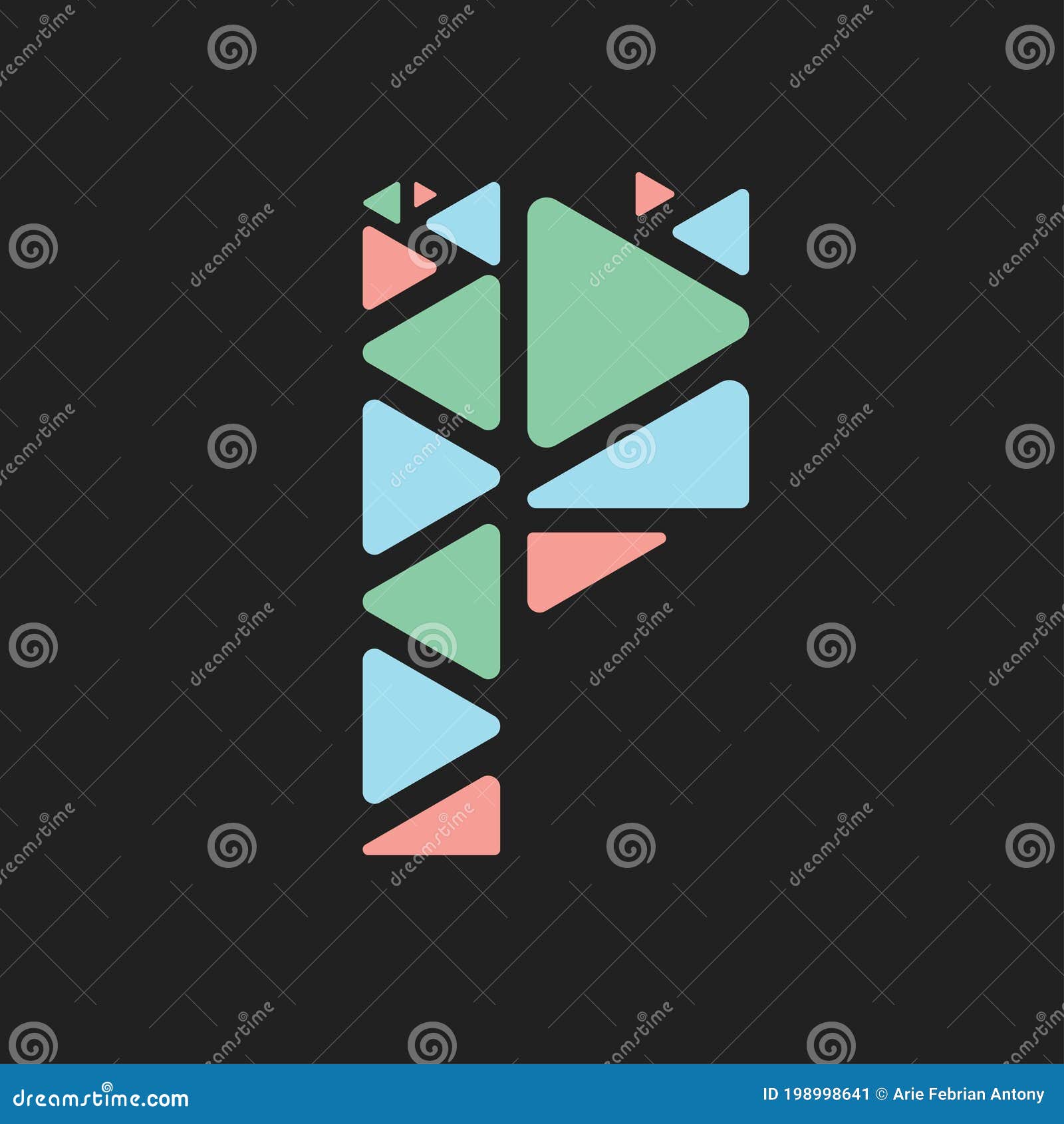 Letter P Panels Vector Design Illustration Stock Vector - Illustration ...