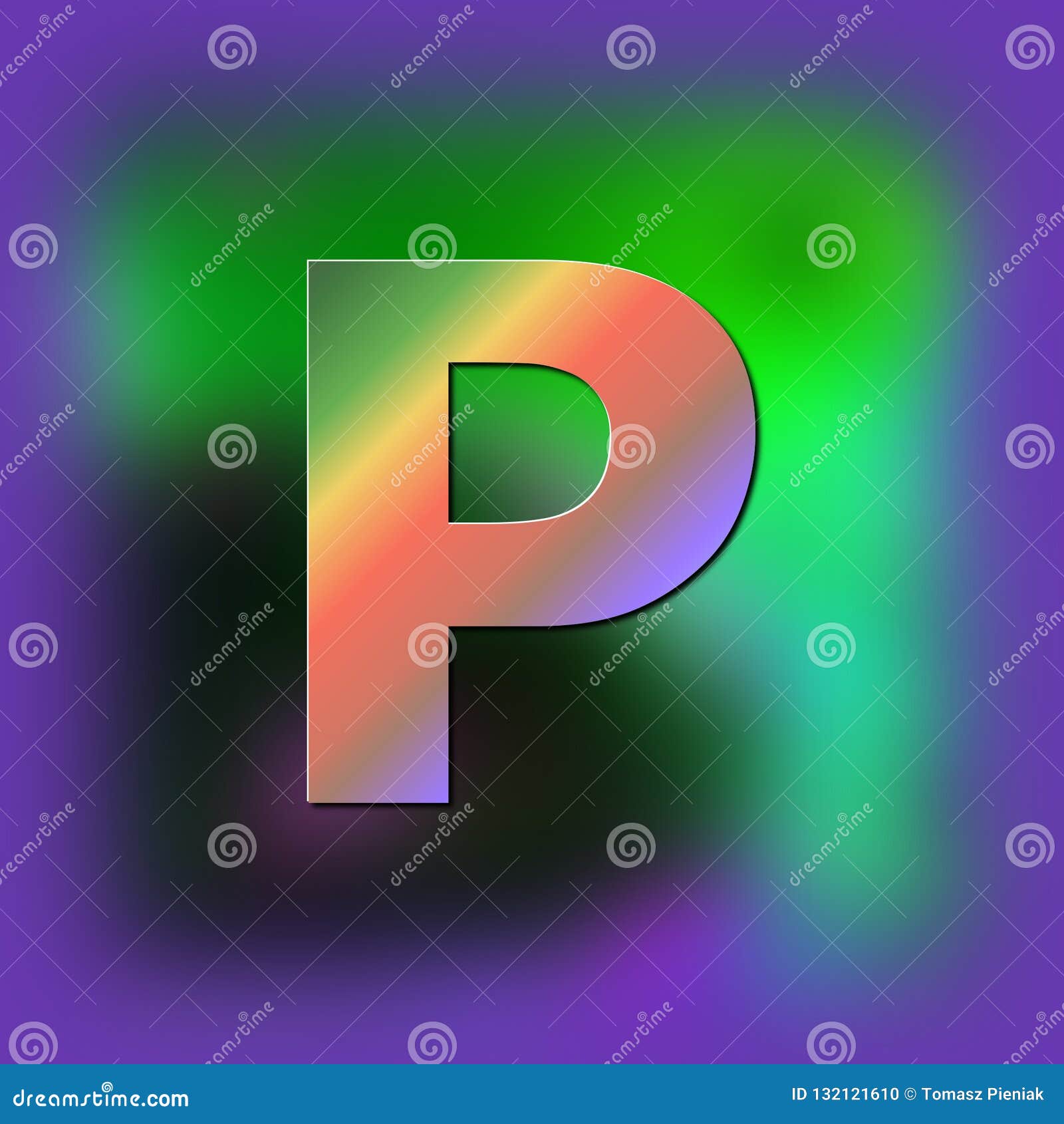 The Letter P is Placed on the Texture Stock Illustration - Illustration ...