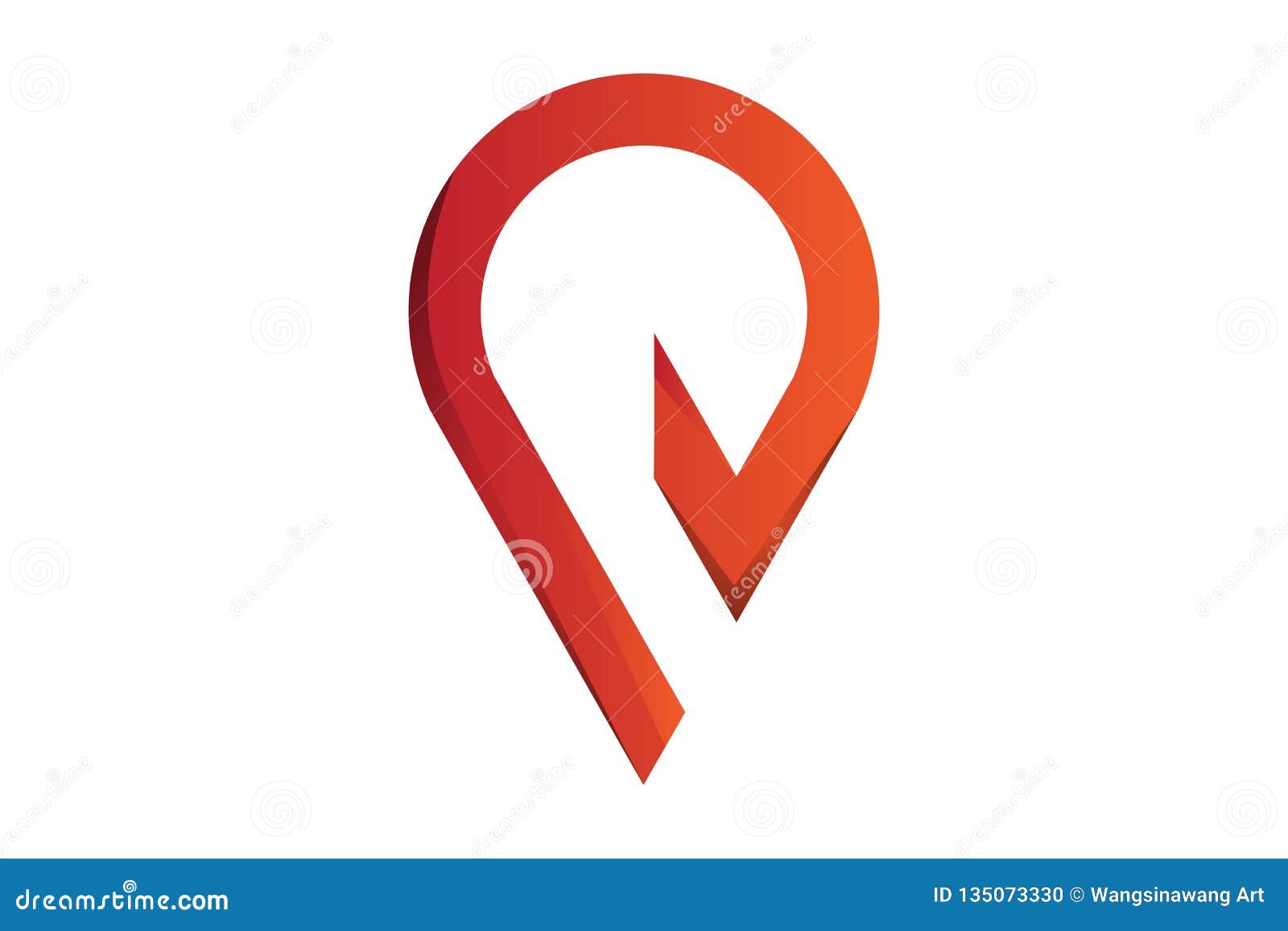 Letter P and Point Map Logo Designs Inspiration Isolated on White ...