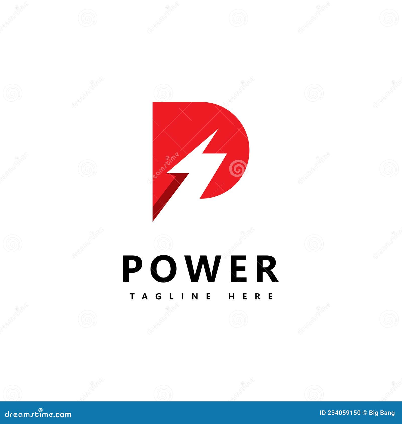 Letter P Power Logo Icon Vector Design Stock Vector - Illustration of ...