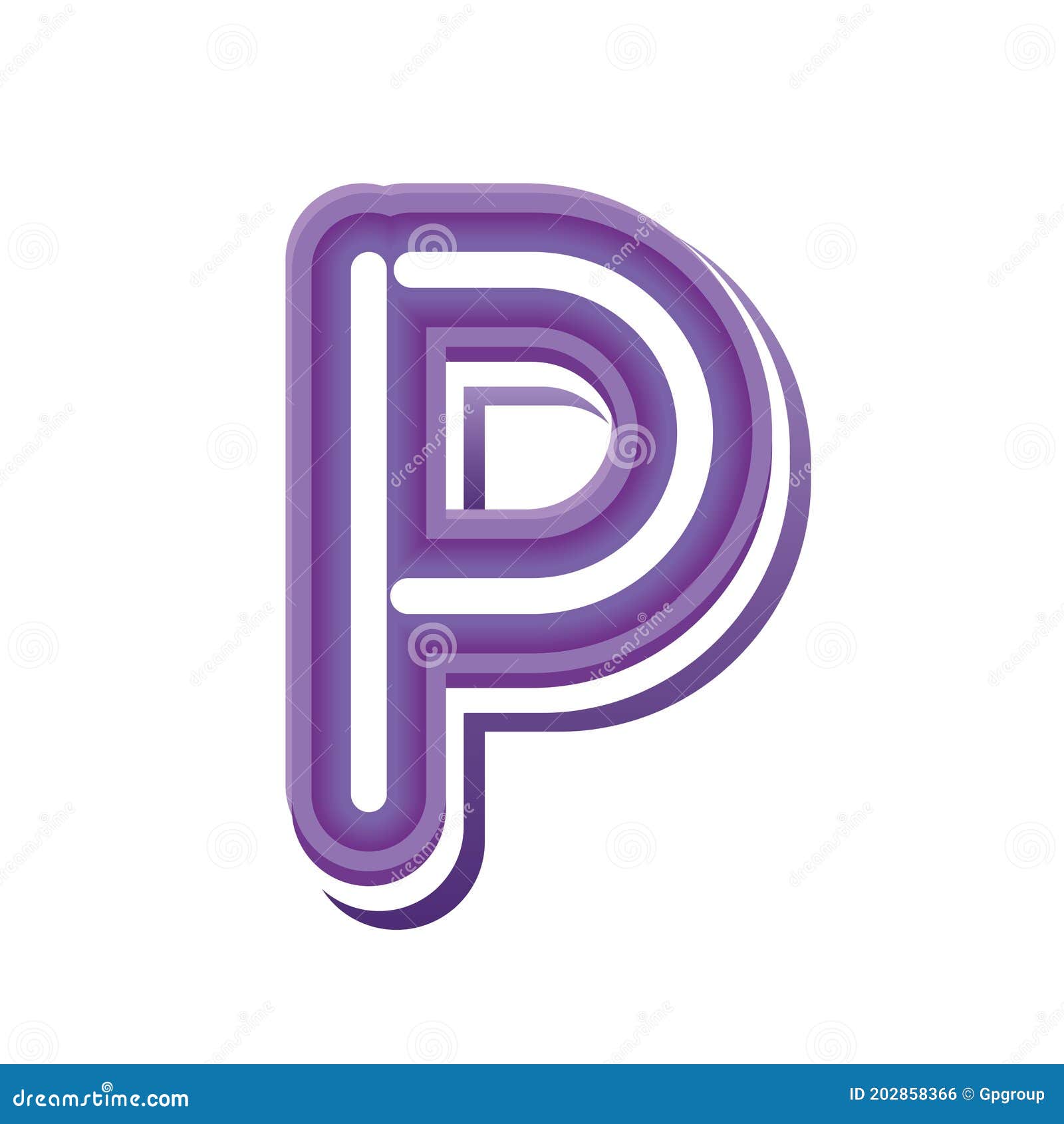 Letter P in Purple Neon Font Stock Vector - Illustration of color ...