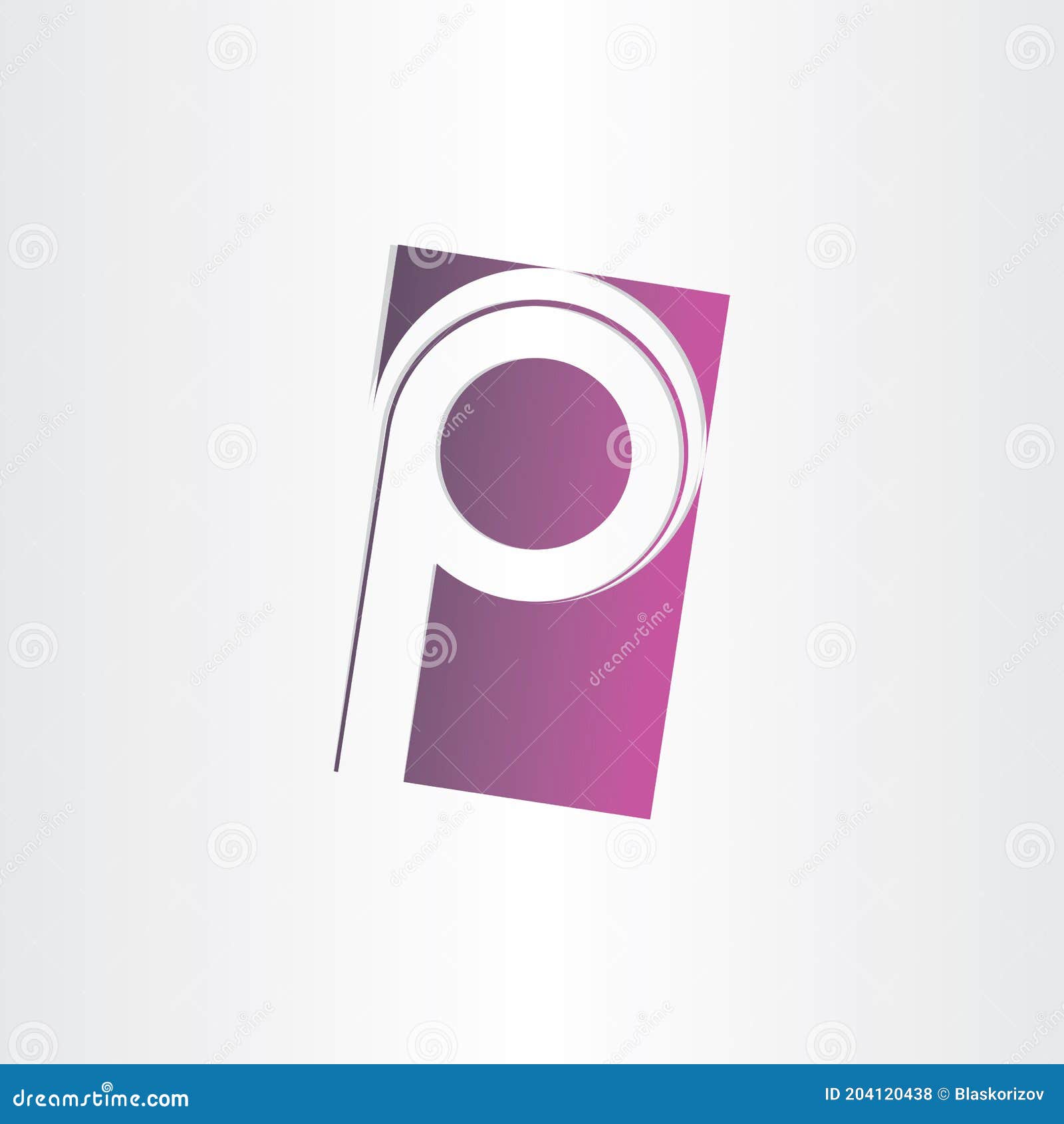 Letter P Purple Sign Design Stock Vector - Illustration of abstract ...