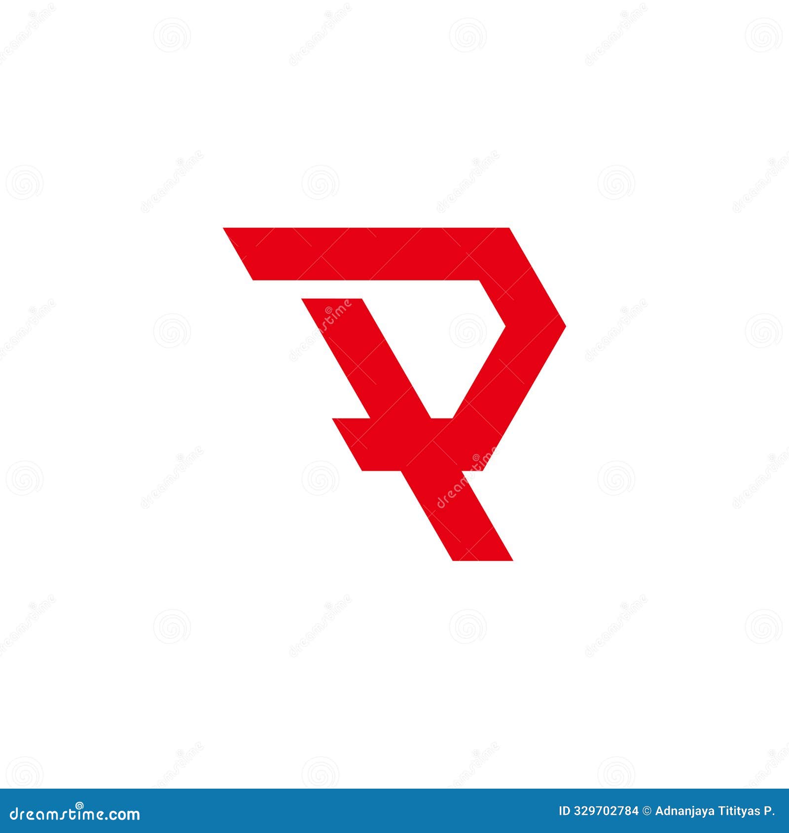 Letter P R Simple Red Line Geometric Motion Logo Vector Stock Vector ...