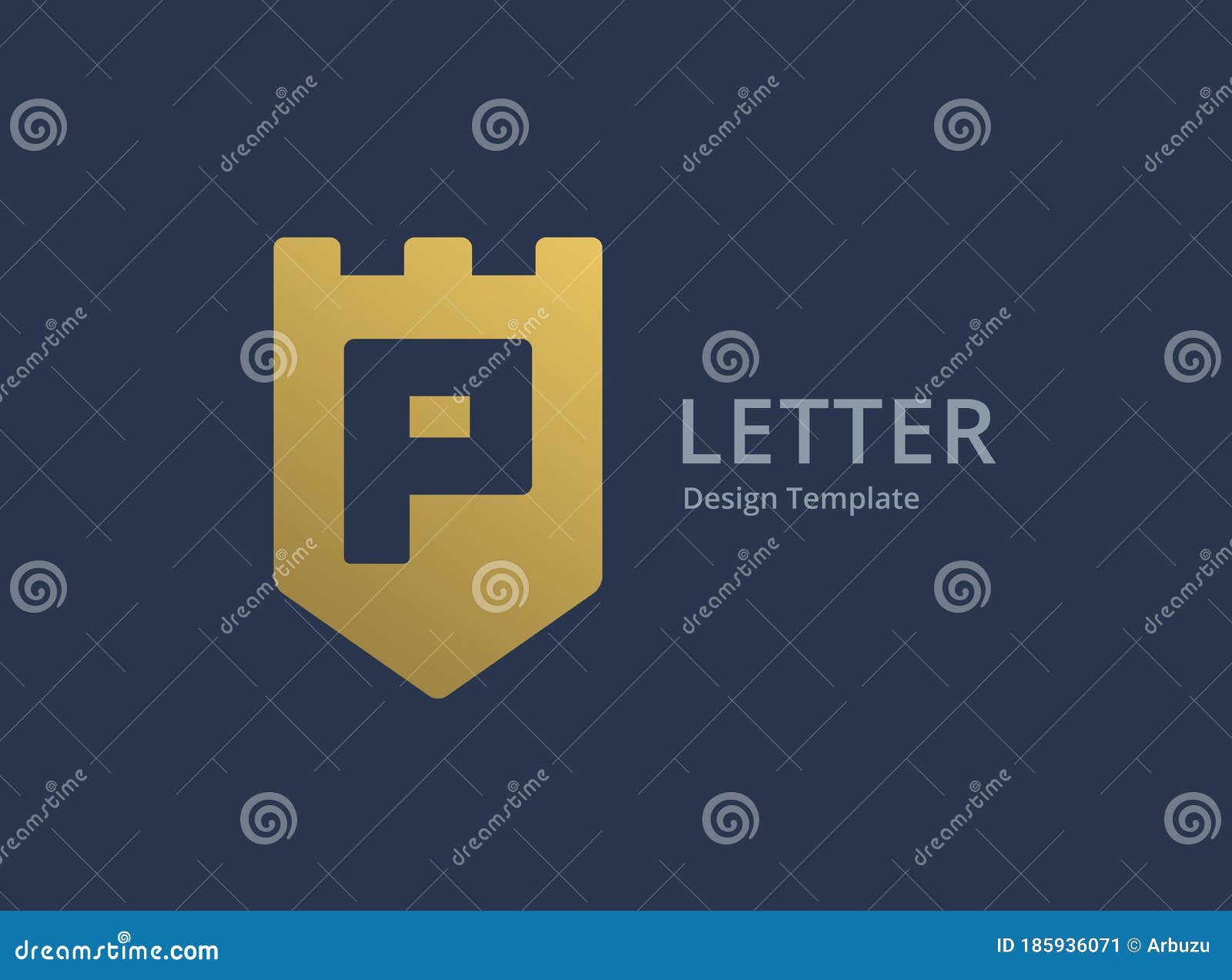 Letter P Shield Logo Icon Design Template Elements Stock Vector ...