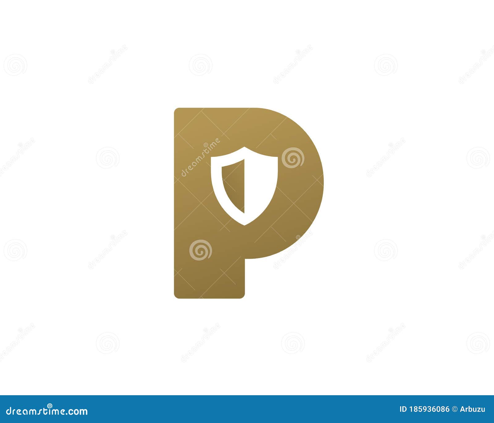 Letter P Shield Logo Icon Design Template Elements Stock Vector ...
