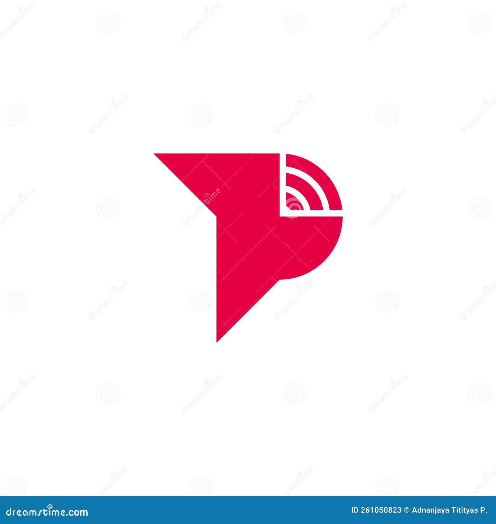 Letter P Signal Fun Happy Design Logo Vector Stock Illustration ...