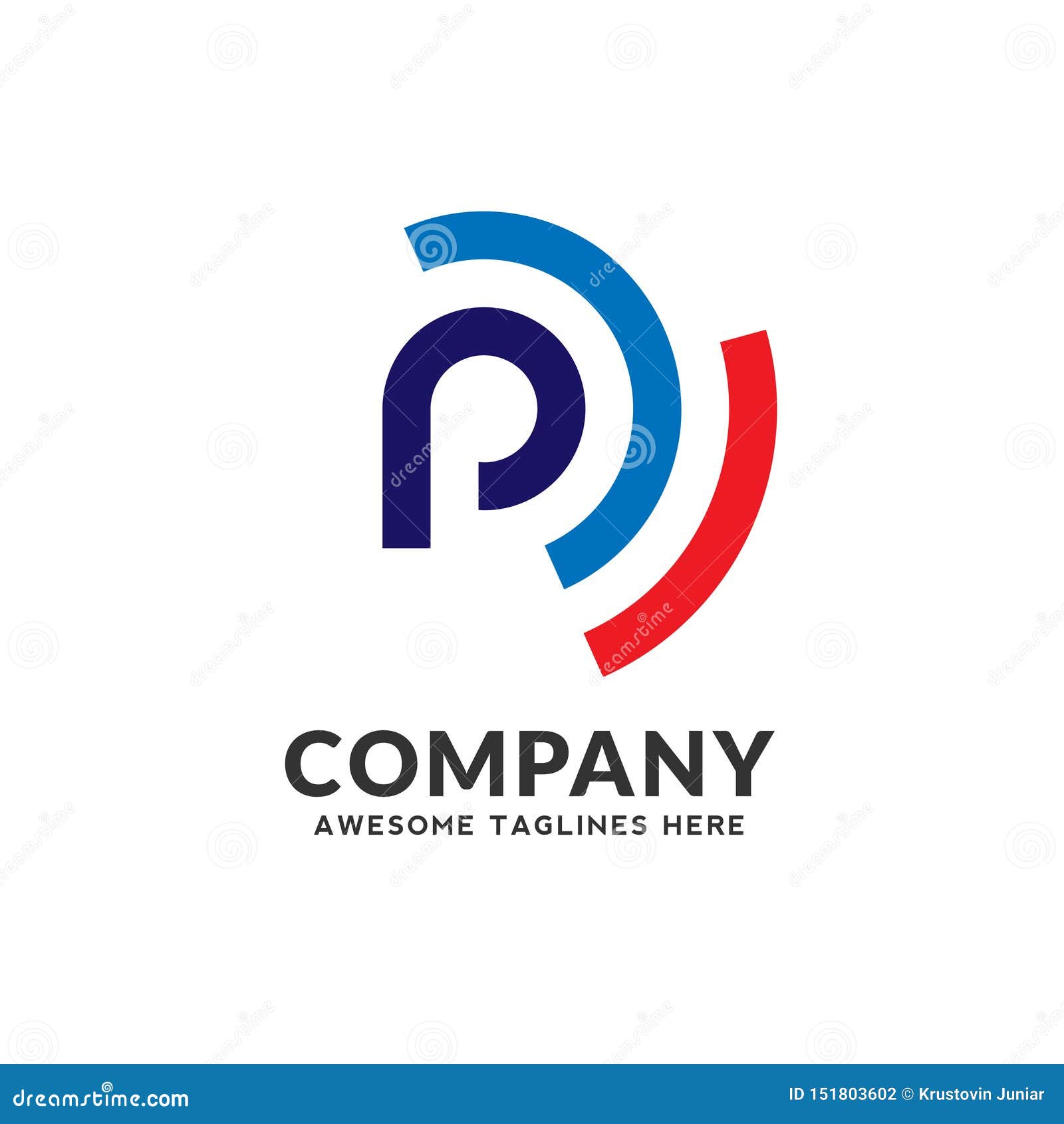 Letter P Signal Logo Design Stock Vector - Illustration of concept ...