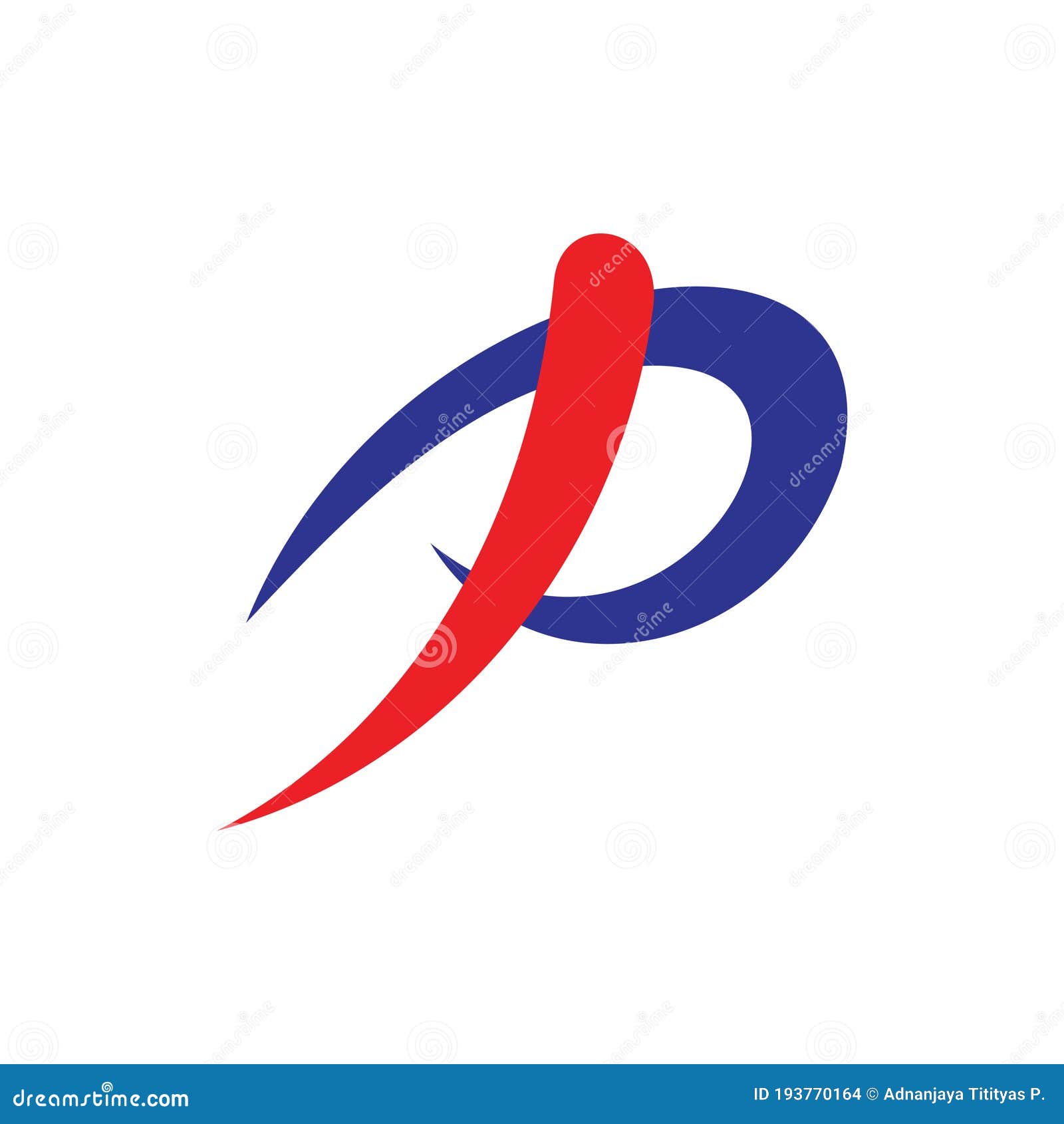 Letter P Simple Curves Motion Dynamic Logo Stock Vector - Illustration ...