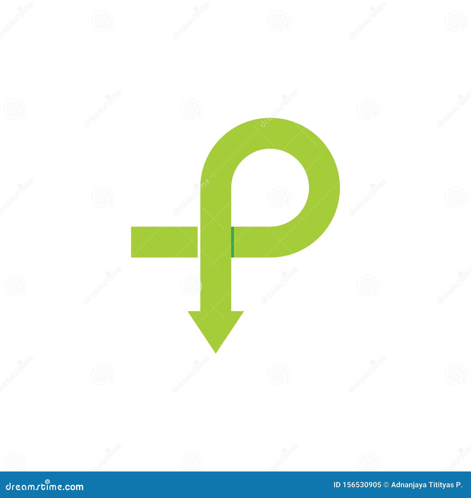 Letter P Simple Overlap Design Logo Vector Stock Vector - Illustration ...