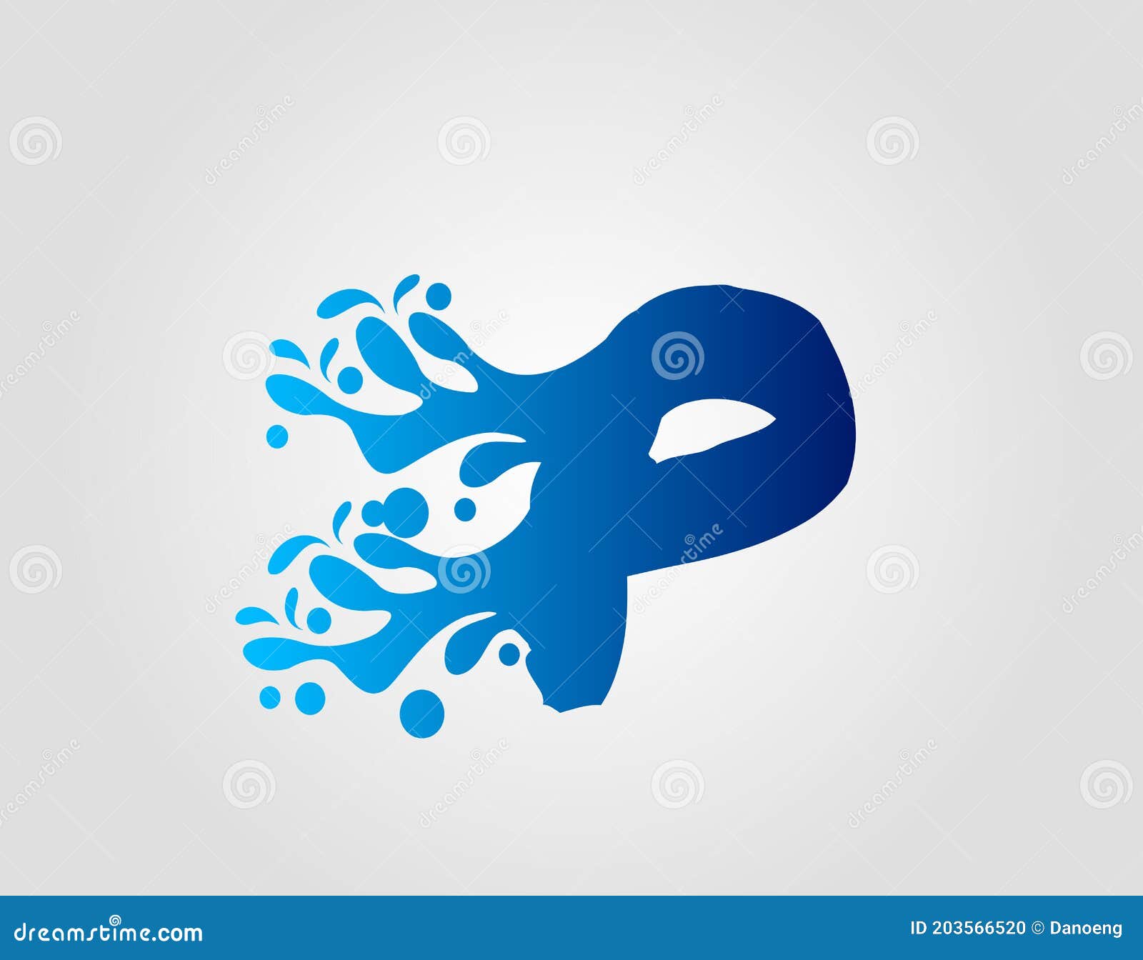 Letter P with Splash Water Logo Template Vector Stock Vector ...