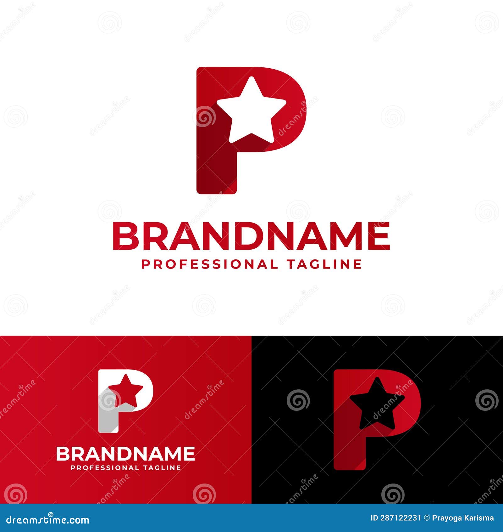 Letter P Star Logo, Suitable for Business Related To Star with P ...