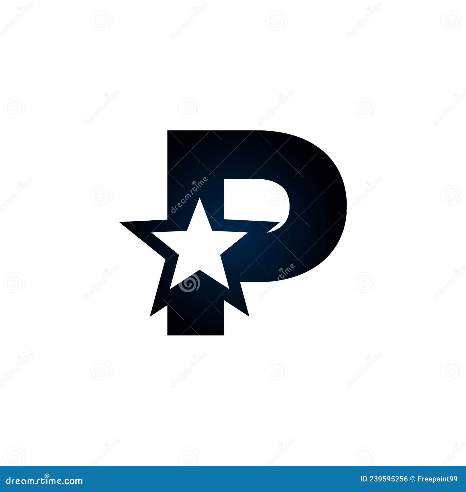 Letter P Star Logo. Usable for Winner, Award and Premium Logos Stock ...