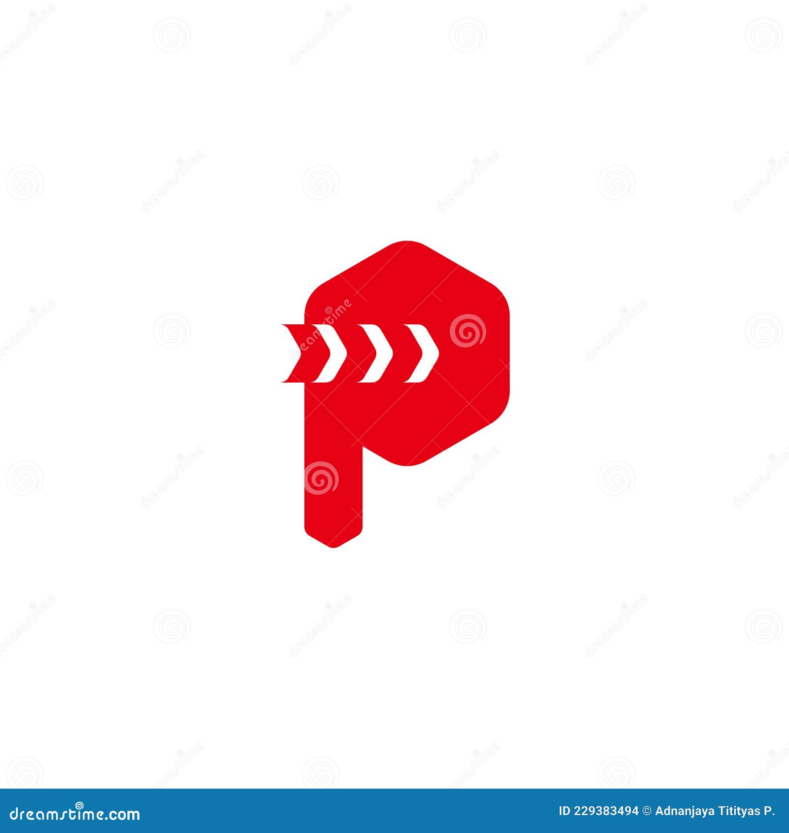 Letter P Stripes Motion Arrow Simple Geometric Logo Vector Stock Vector ...