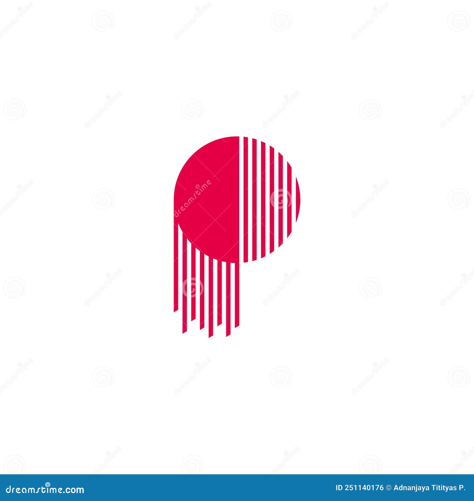 Letter P Stripes Motion Design Logo Vector Stock Vector - Illustration ...