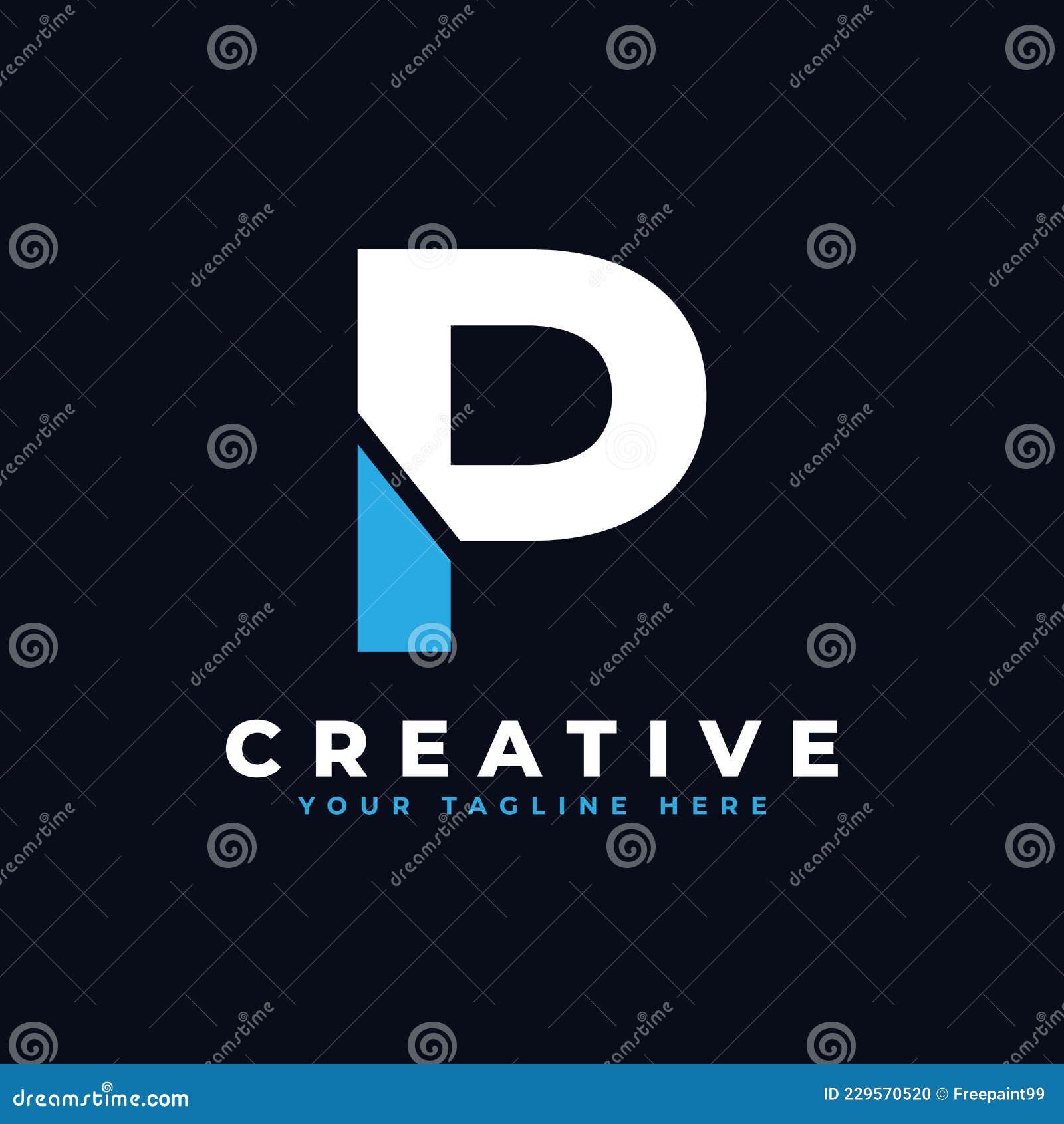 Letter P Tech Logo. Design Vector Illustration Modern Monogram Icon ...