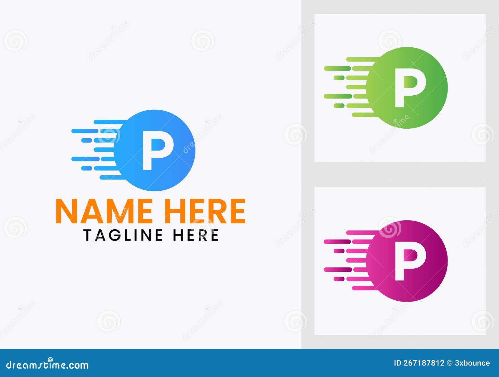 Letter P Technology Logo Design Template. Modern Logotype Symbol Stock ...