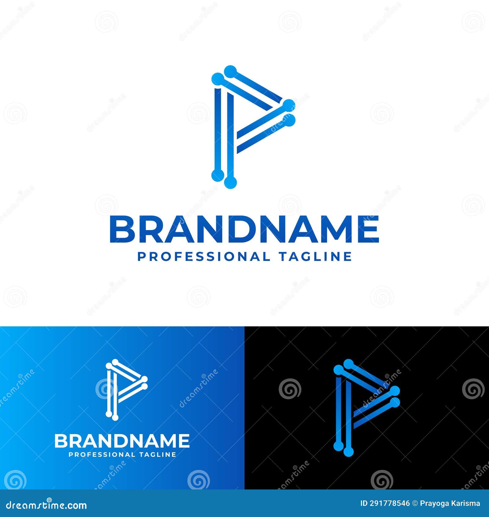 Letter P Technology Logo, Suitable for Business Related To Tech with P ...