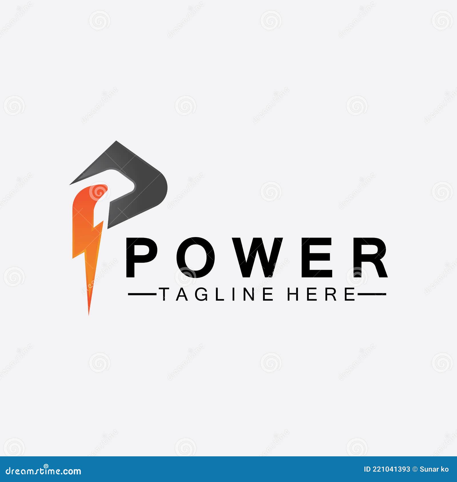Letter P Thunder Power Logo Vector Illustration Design Stock Vector ...
