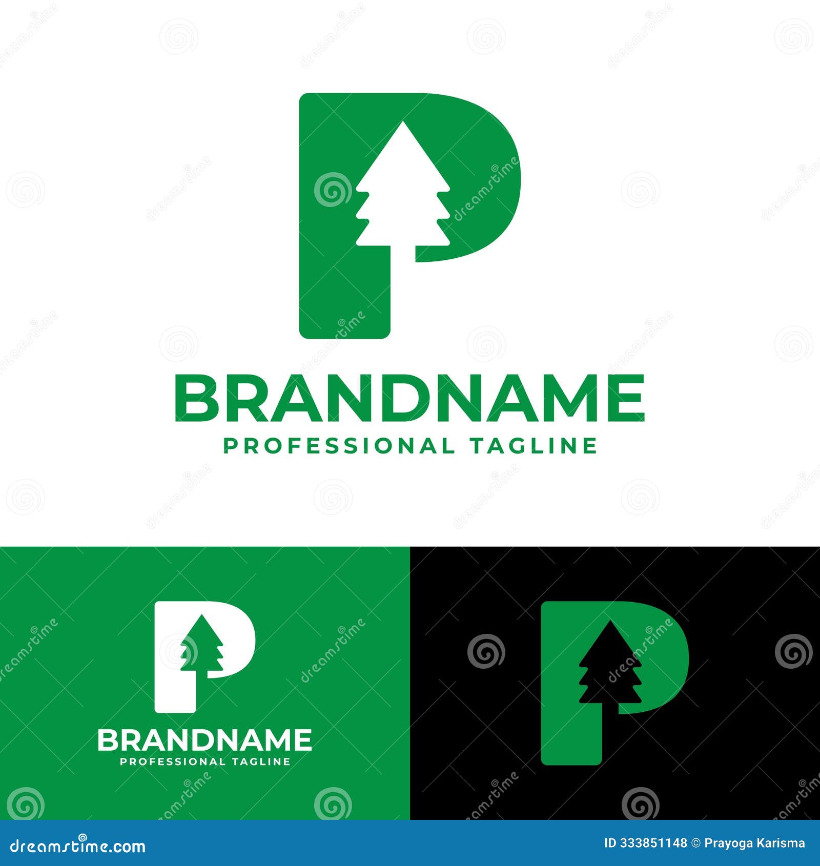 Letter P Tree Logo, for Any Environmental Brands with P Initial Stock ...