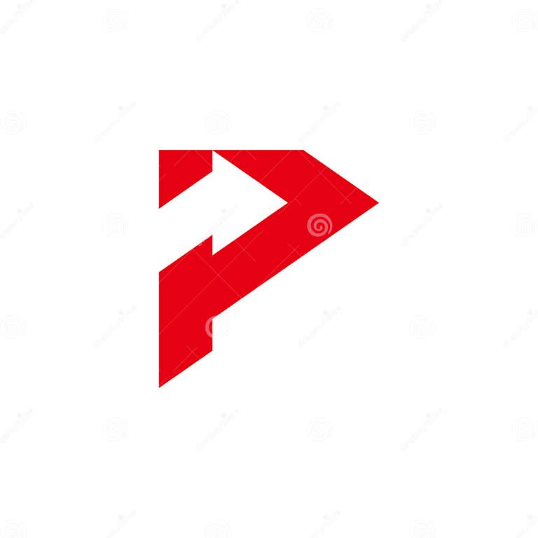 Letter P Triangle Arrow Up Logo Vector Stock Vector - Illustration of ...
